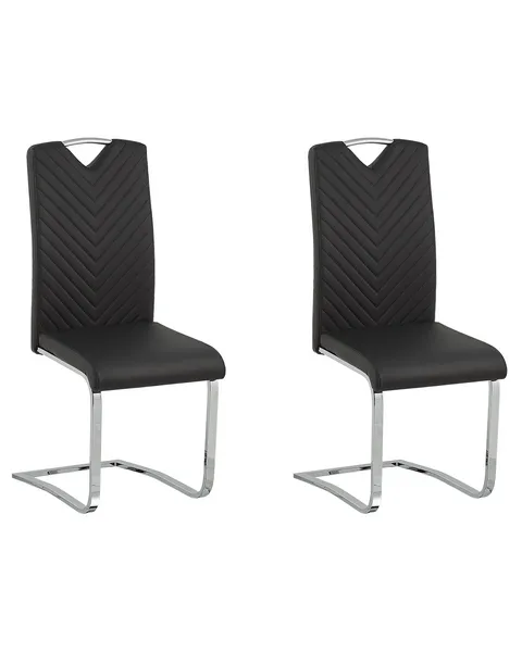 Black leather dining chair with arms store