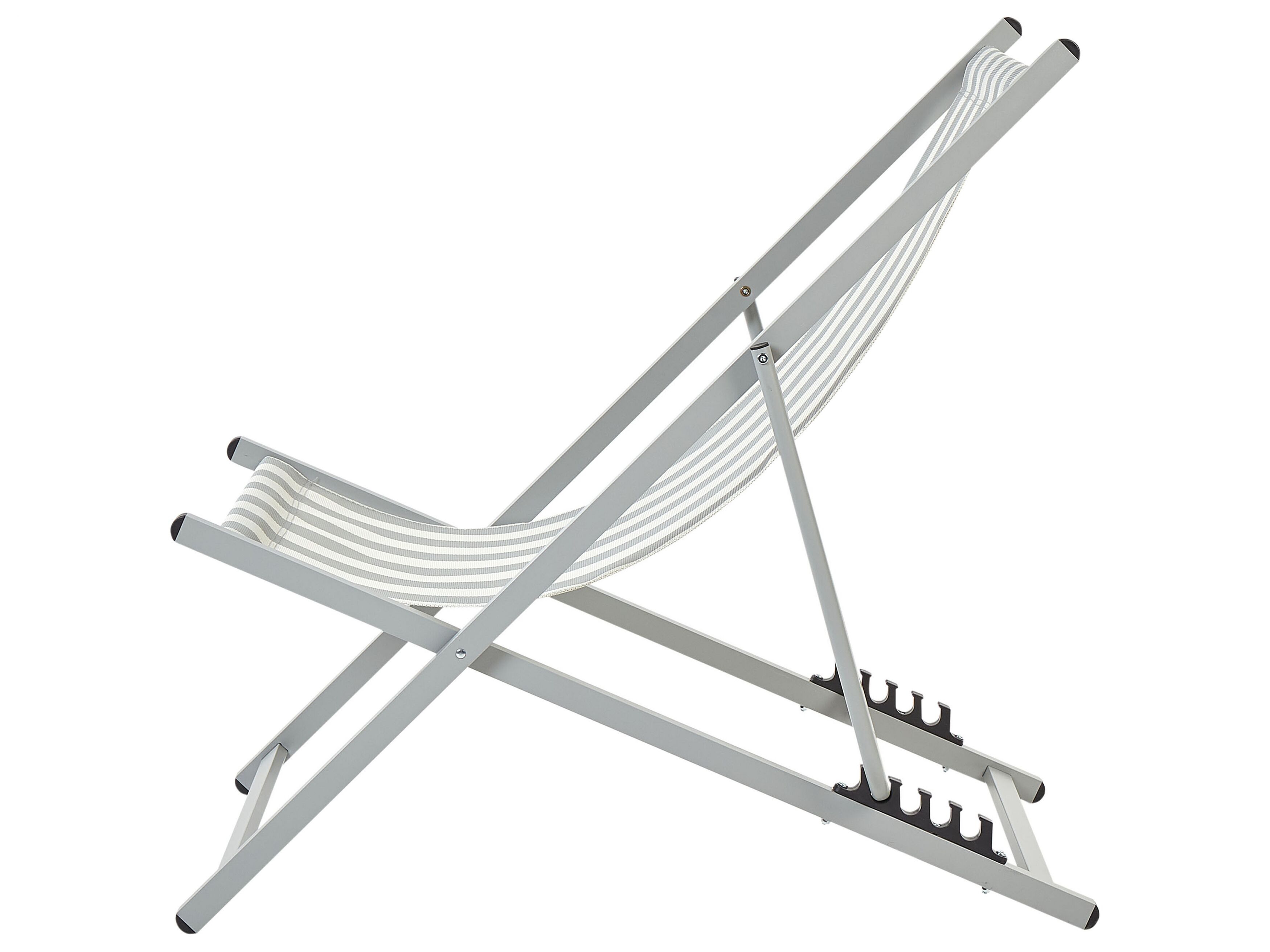 Hopfällbar solstol LOCRI II Metall Ljusgrå | Beliani.se