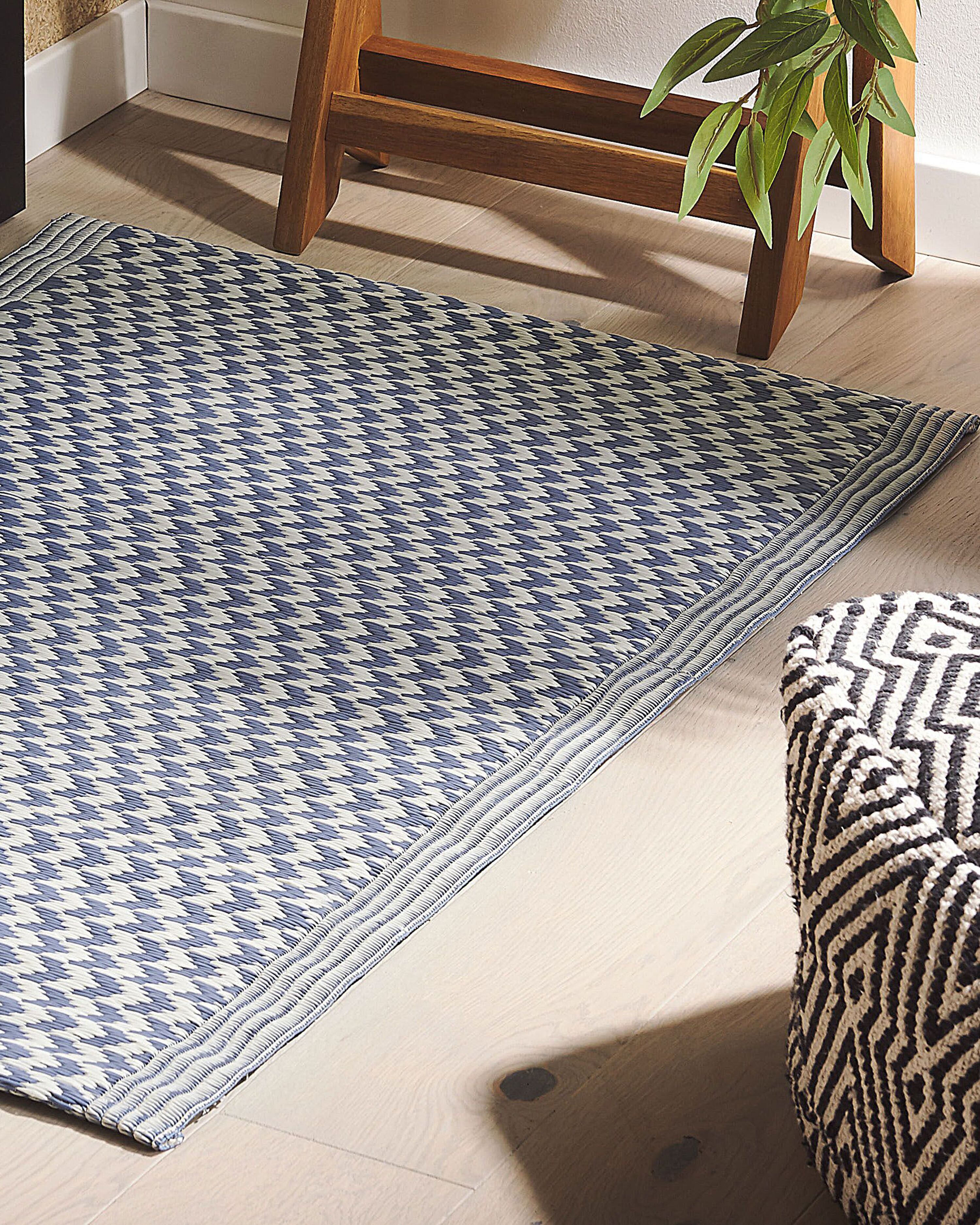 Outdoor Area Rug 60 x 90 cm Navy Blue MANGO | Beliani.co.uk