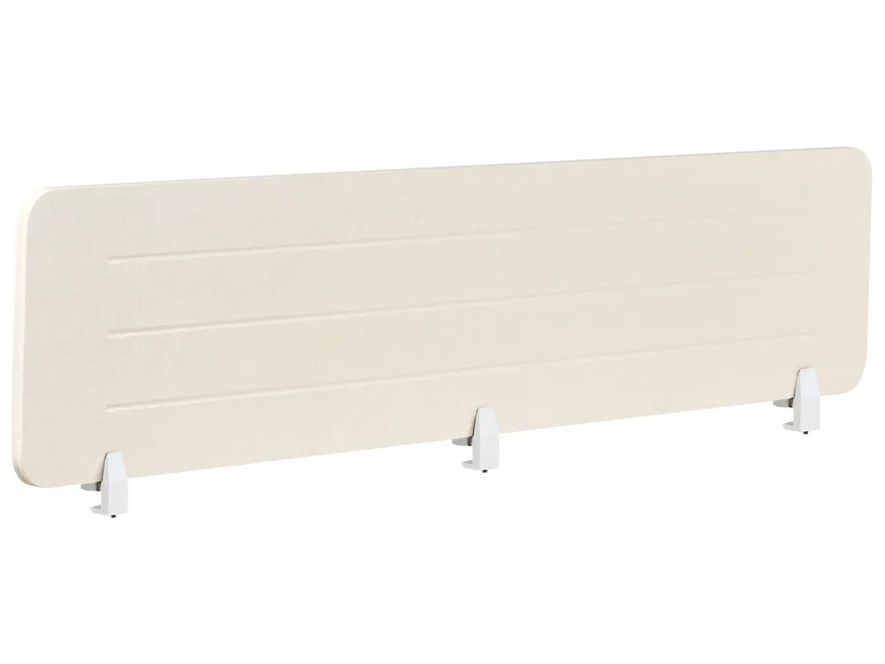 Desk Screen ZIGGY 180 x 40 cm Light Beige | Beliani.co.uk