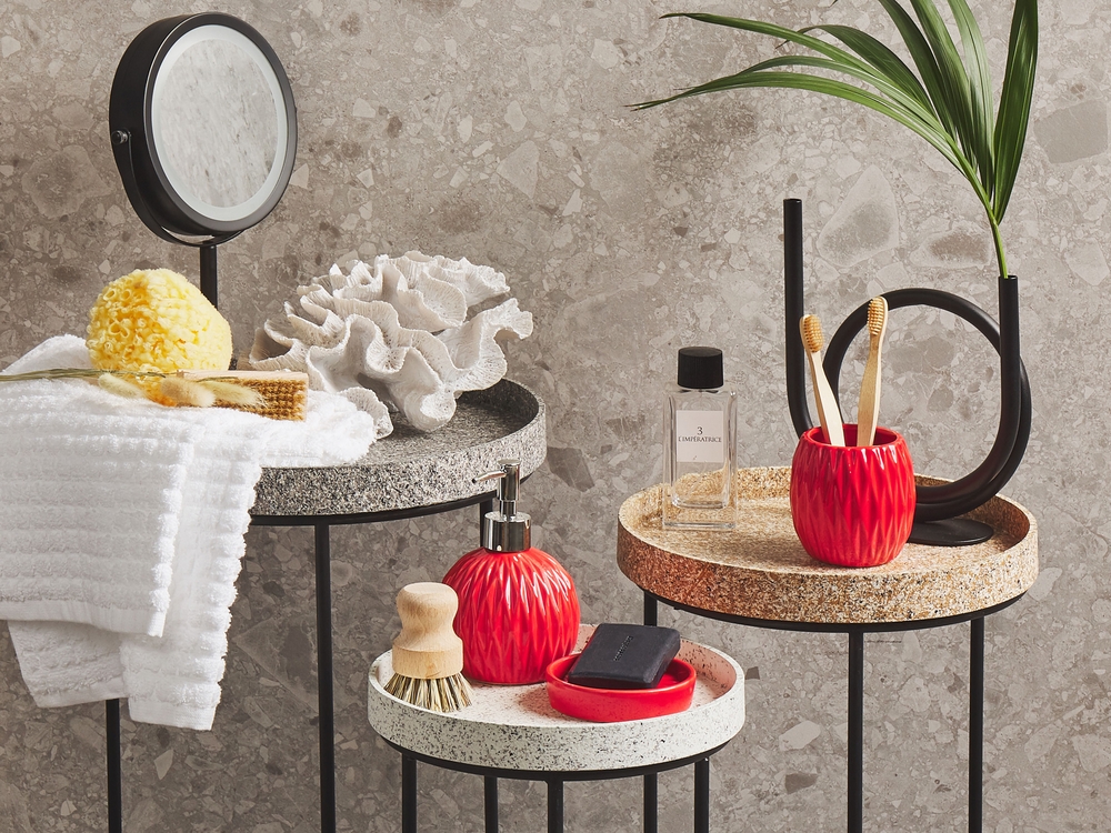 Red Bath Accessories Sets