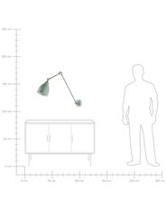 Applique MISSISSIPPI Regolabile Metallo Verde chiaro | Beliani.it