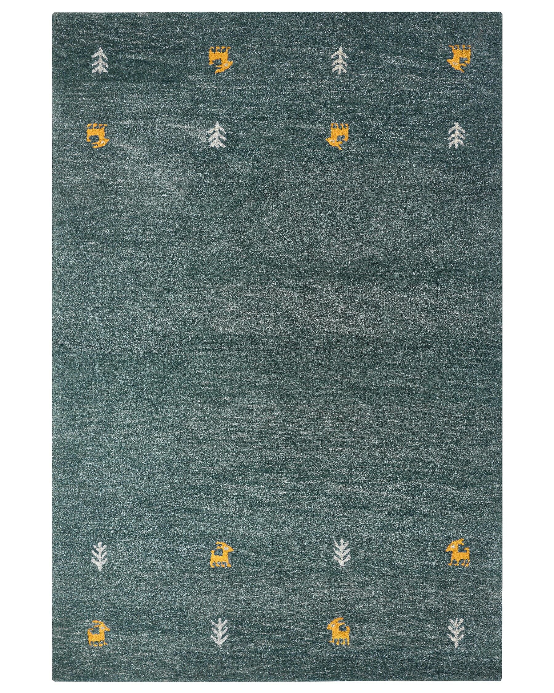 Tapis gabbeh en laine 200 x 300 cm vert CALTI | Beliani.fr