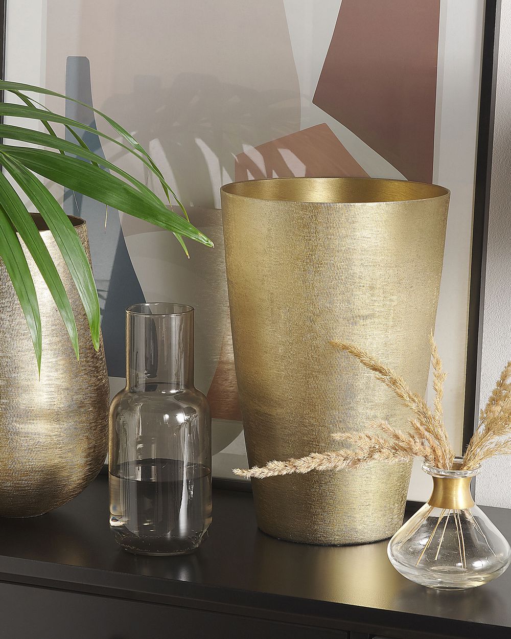 Decorative Vase SANCHI Metal 33 cm Gold | Beliani.co.uk