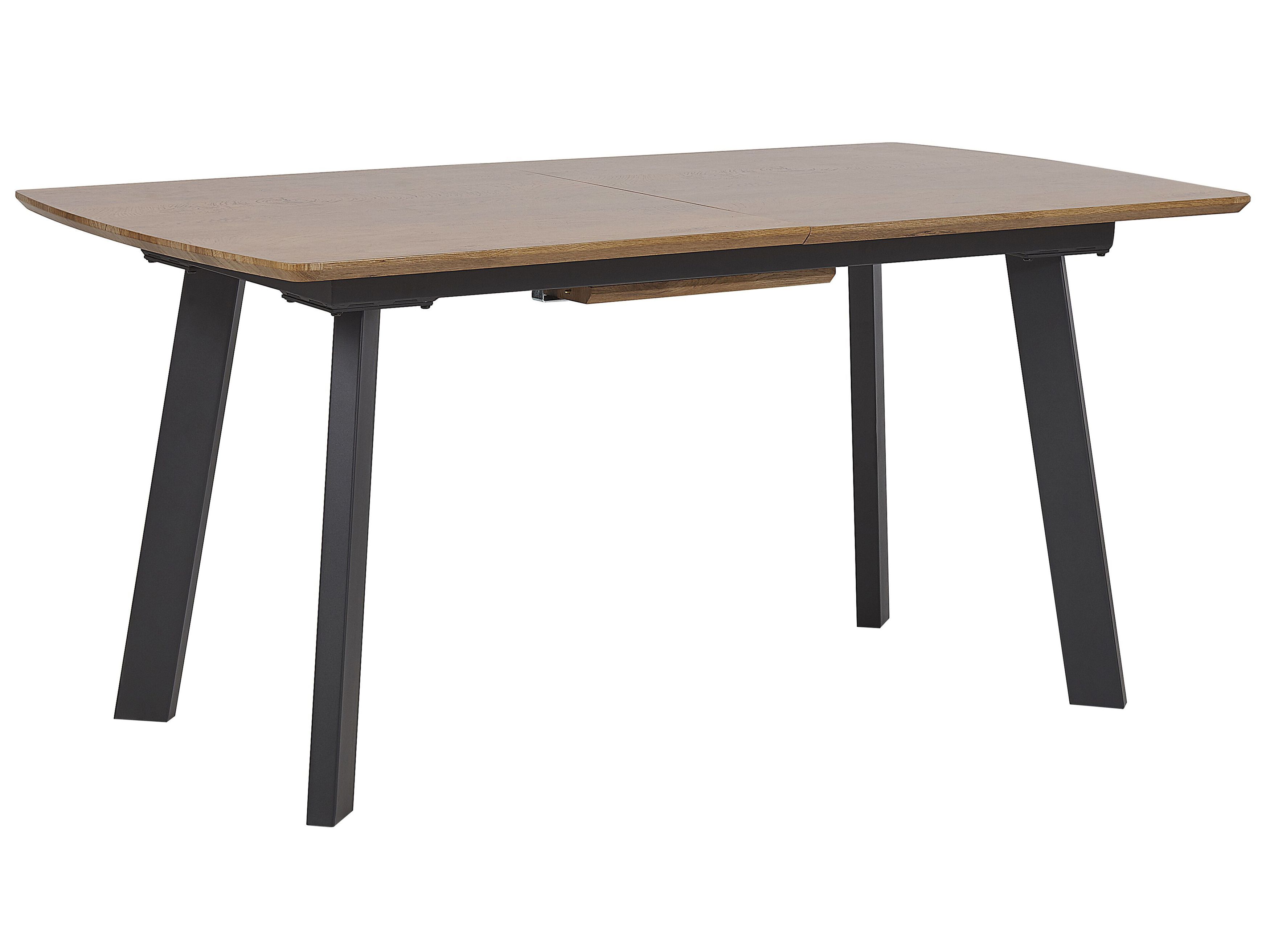 Eettafel uitschuifbaar SALVADOR Donkerbruin 160/200 cm 90 cm | Beliani.nl