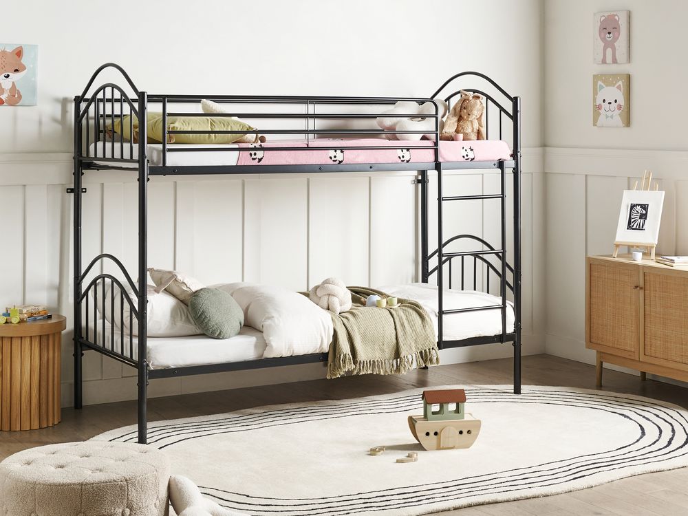 Bunk Bed House Pine Wood LABATUT 90 x 200 cm (EU Single) Light Brown ...