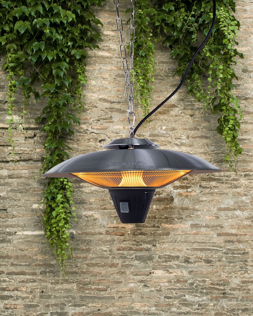 Ceiling Mounted Electric Patio Heater Silver KABA Beliani.no