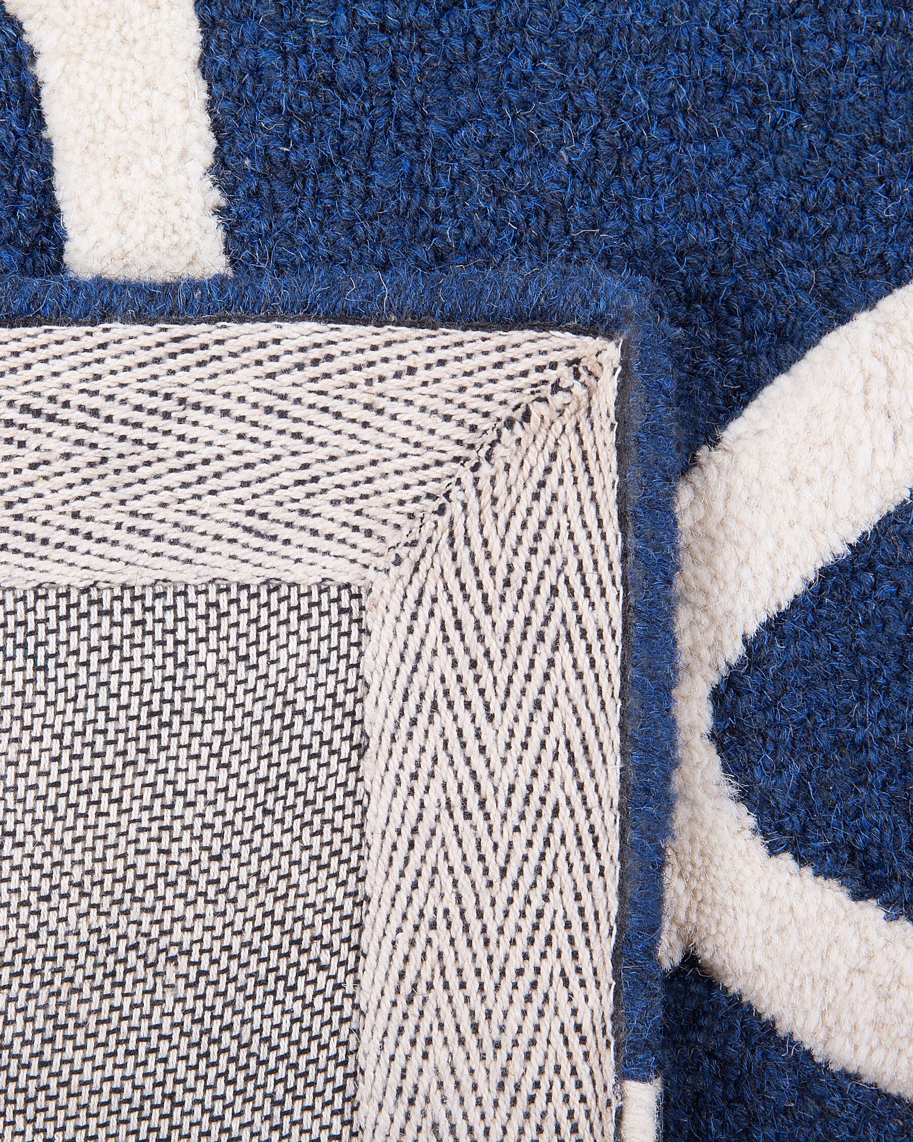 Wool Area Rug 160 x 230 cm Blue SILVAN | Beliani.co.uk