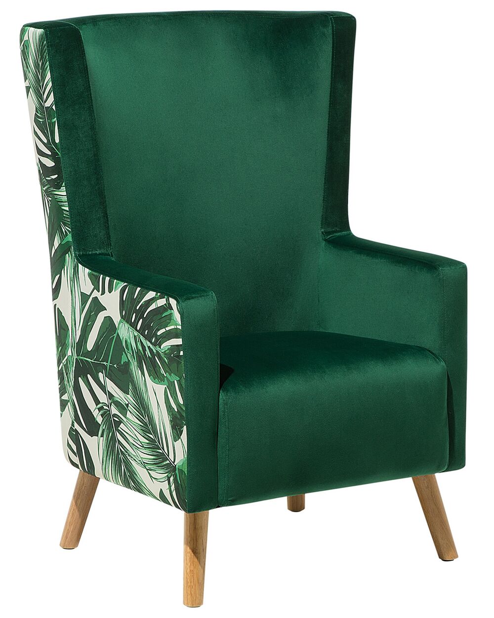 Wingback Chair ONEIDA Velvet Dark Green Beliani