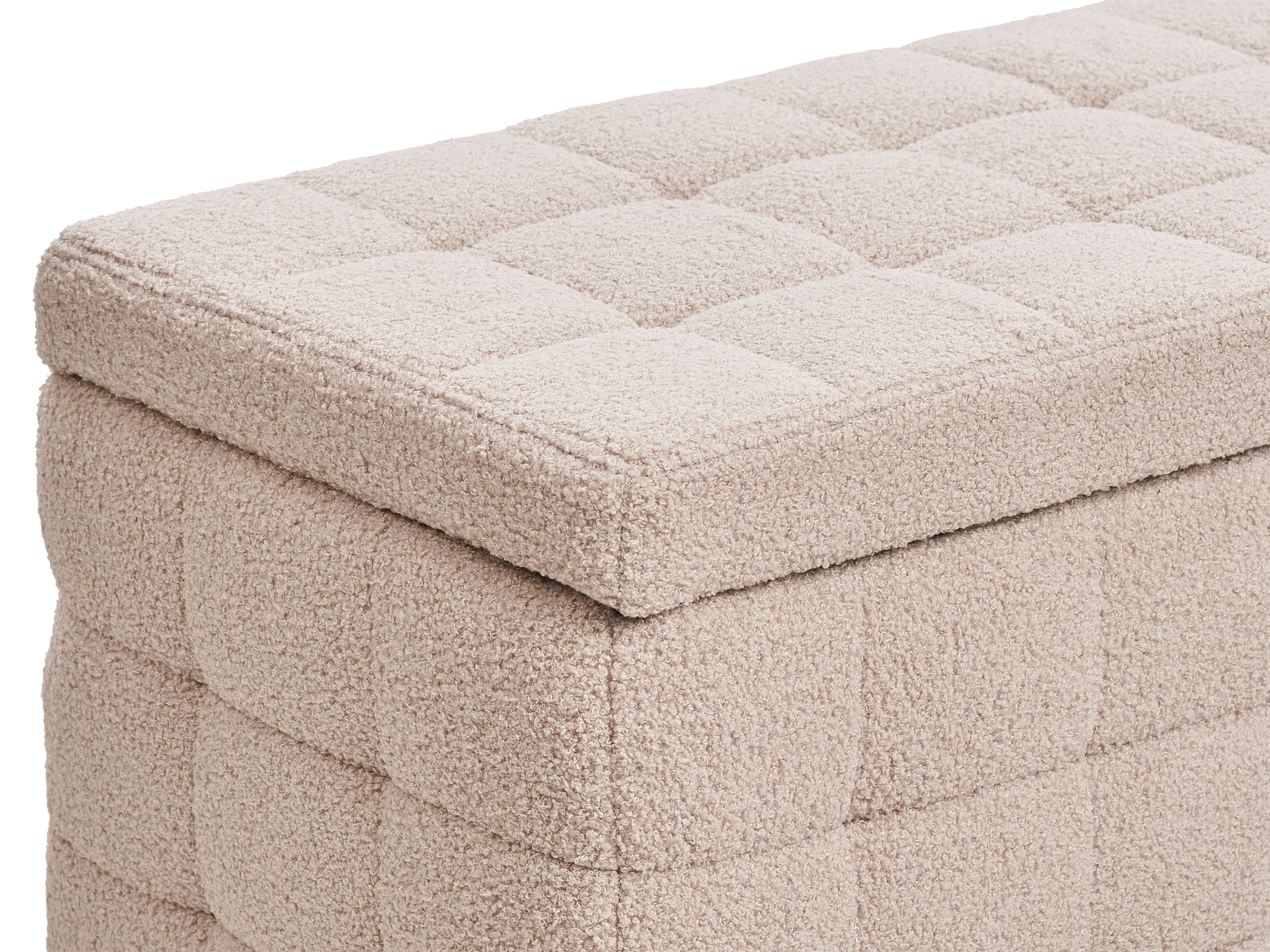 Ottomaan bouclé beige MICHIGAN | Beliani.nl