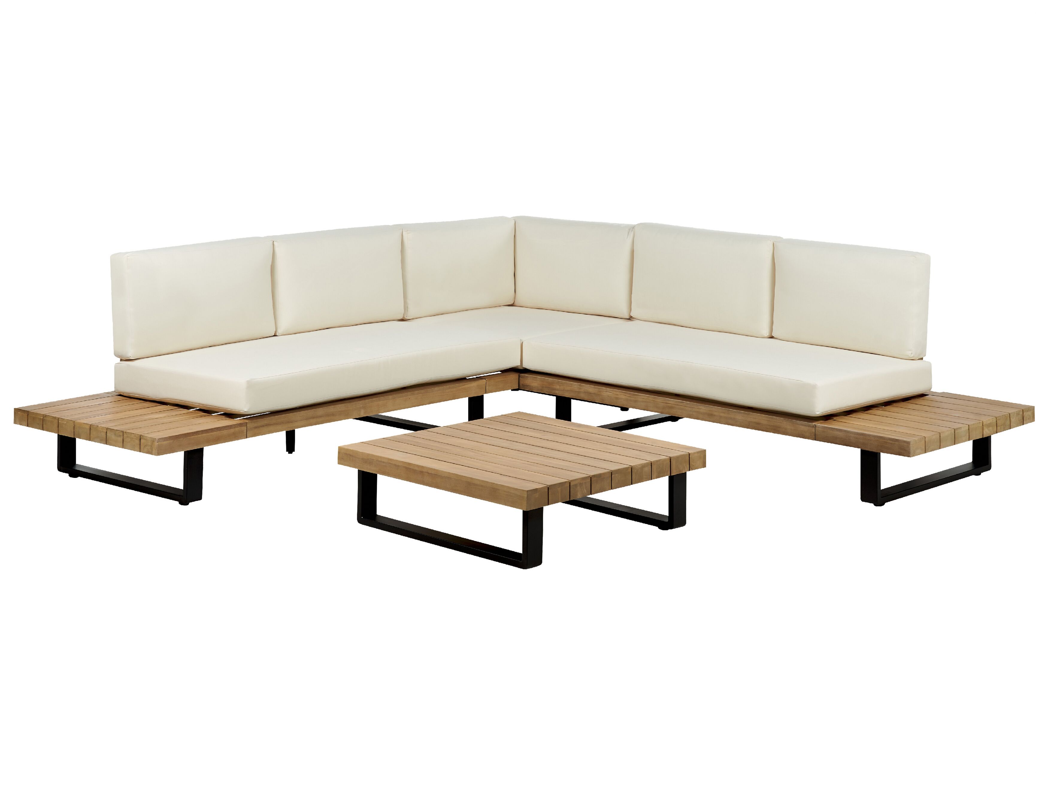 Garden Corner Sofa with Table 5 Seater MYKONOS Right Hand Certified ...