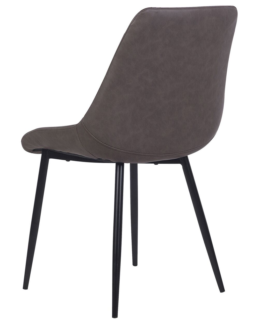 Set of 2 Dining Chairs MARIBEL Faux Leather Dark Brown Beliani
