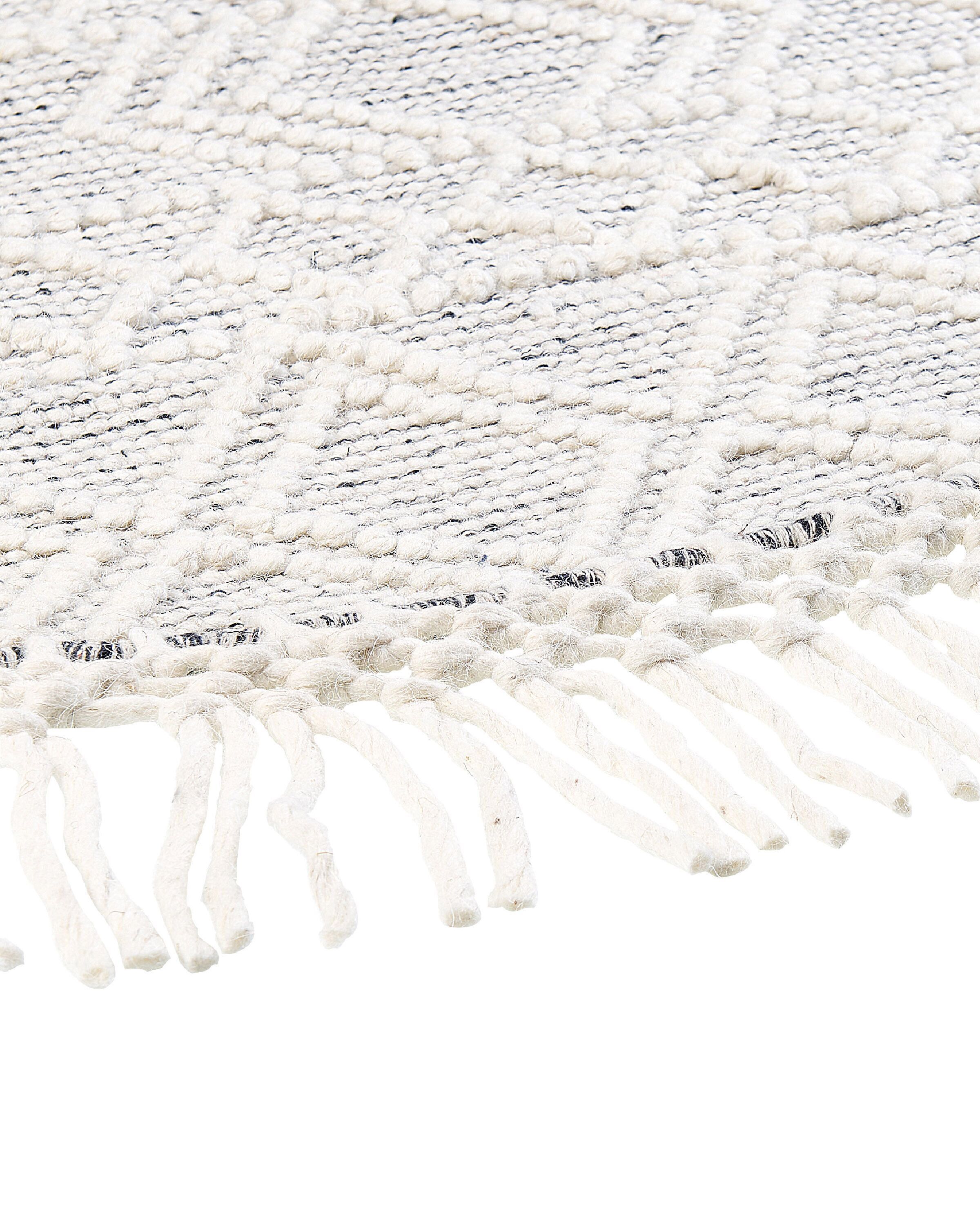 Rug BULDAN Grey ø 140 cm Wool | Beliani.co.uk