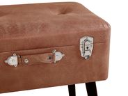 Hocker mit Stauraum MALLARD Kunstleder Goldbraun | Beliani.at