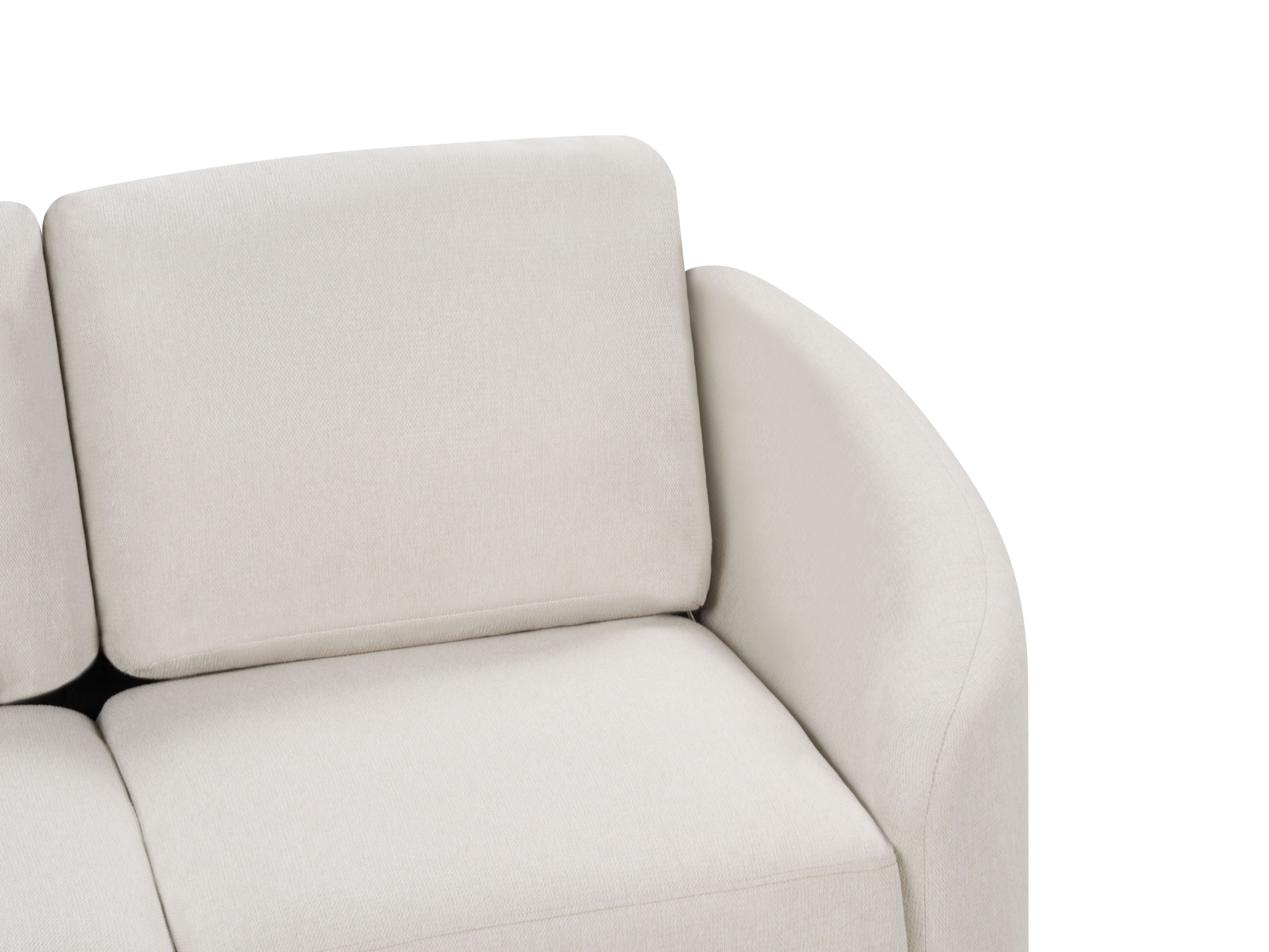2-Sitzer Sofa hellbeige / gold TROSA | Beliani.ch