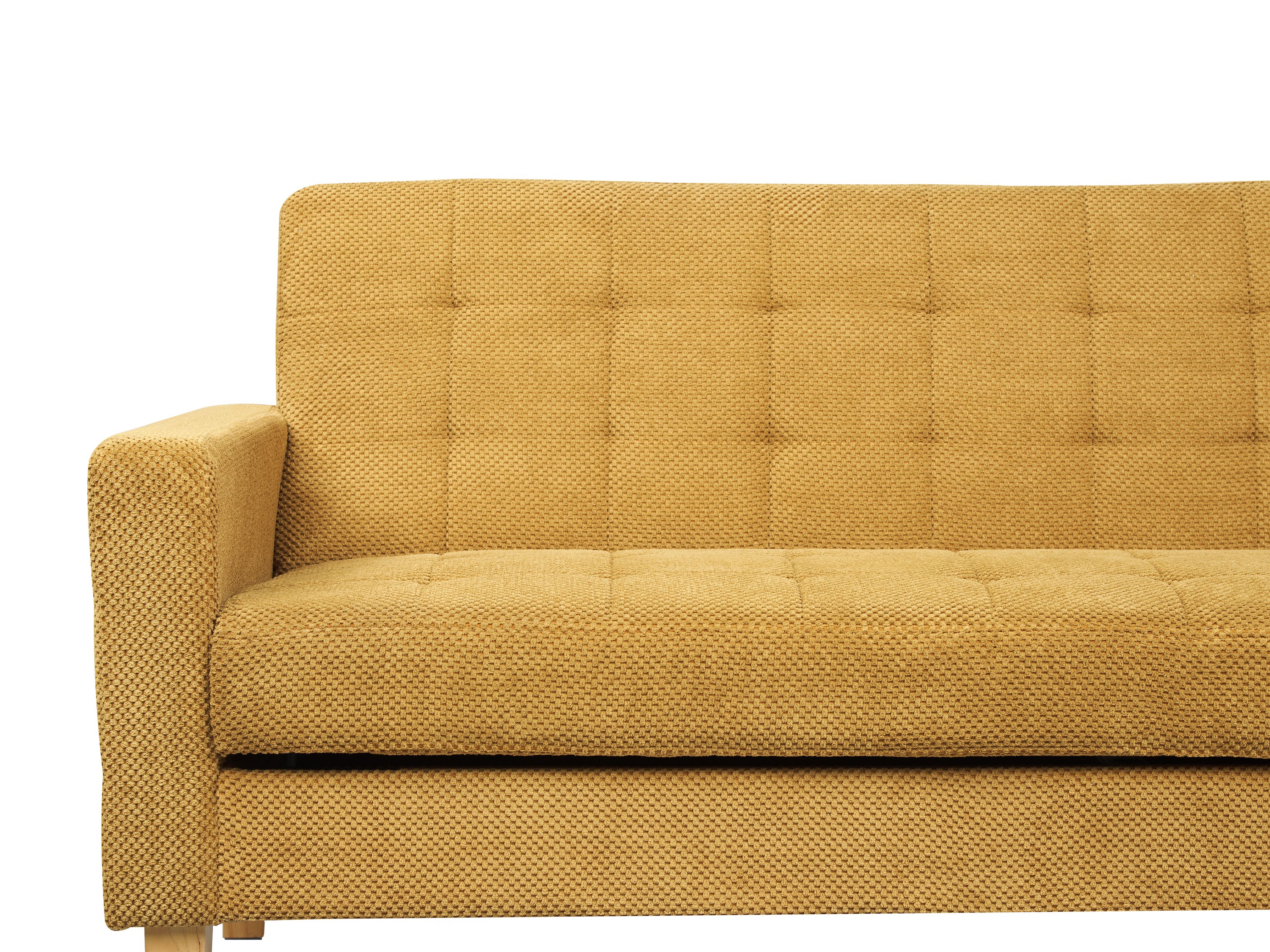 Bäddsoffa VEHKOO Senapsgul 3-sits | Beliani.se