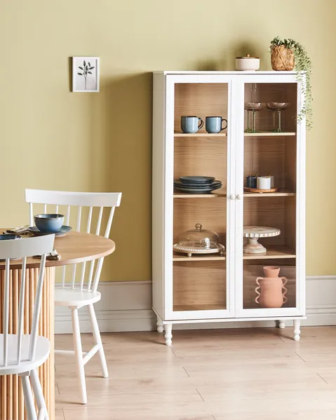 Display cupboard with glass doors store