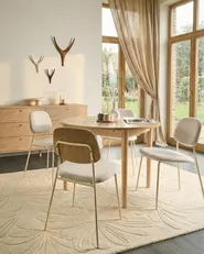 Set de 4 scaune dining RILEY Bej deschis | Beliani.ro