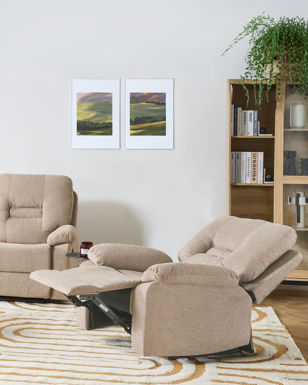 Fauteuil ORUM Tissu Beige clair | Beliani.fr