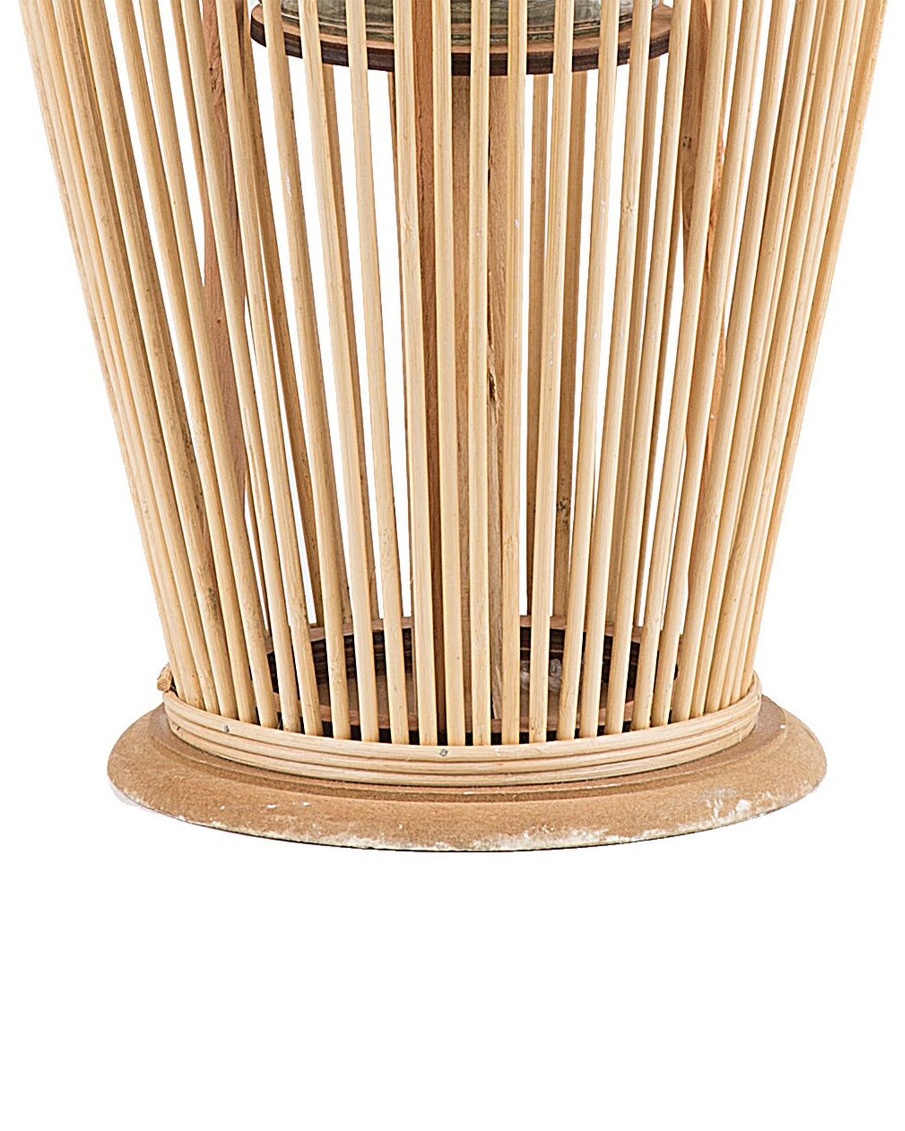 Laterne TAHITI Bambusholz 84 cm Naturfarben | Beliani.at