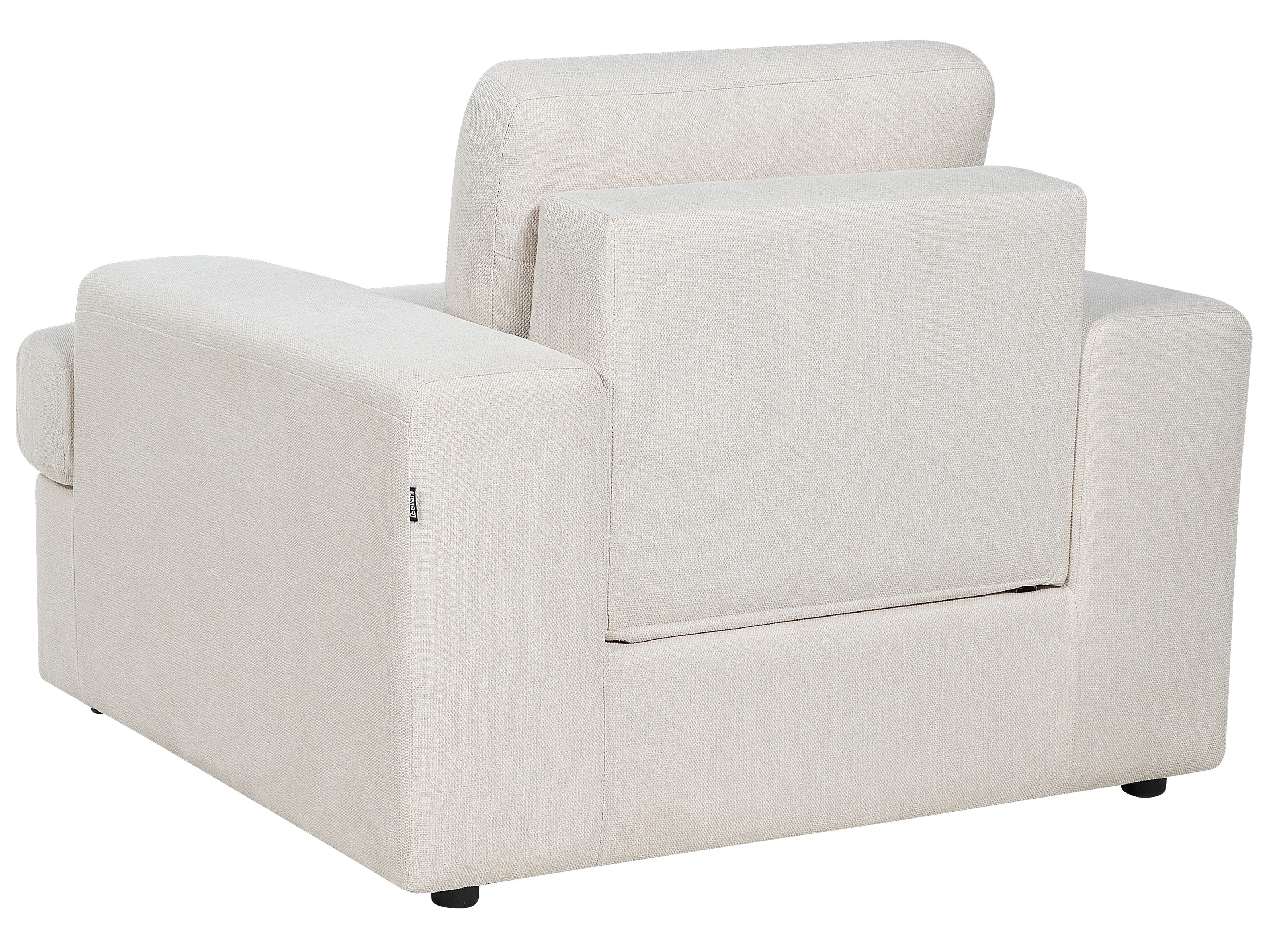 Living Room Set ALLA Fabric Light Beige 5 Seater | Beliani.co.uk