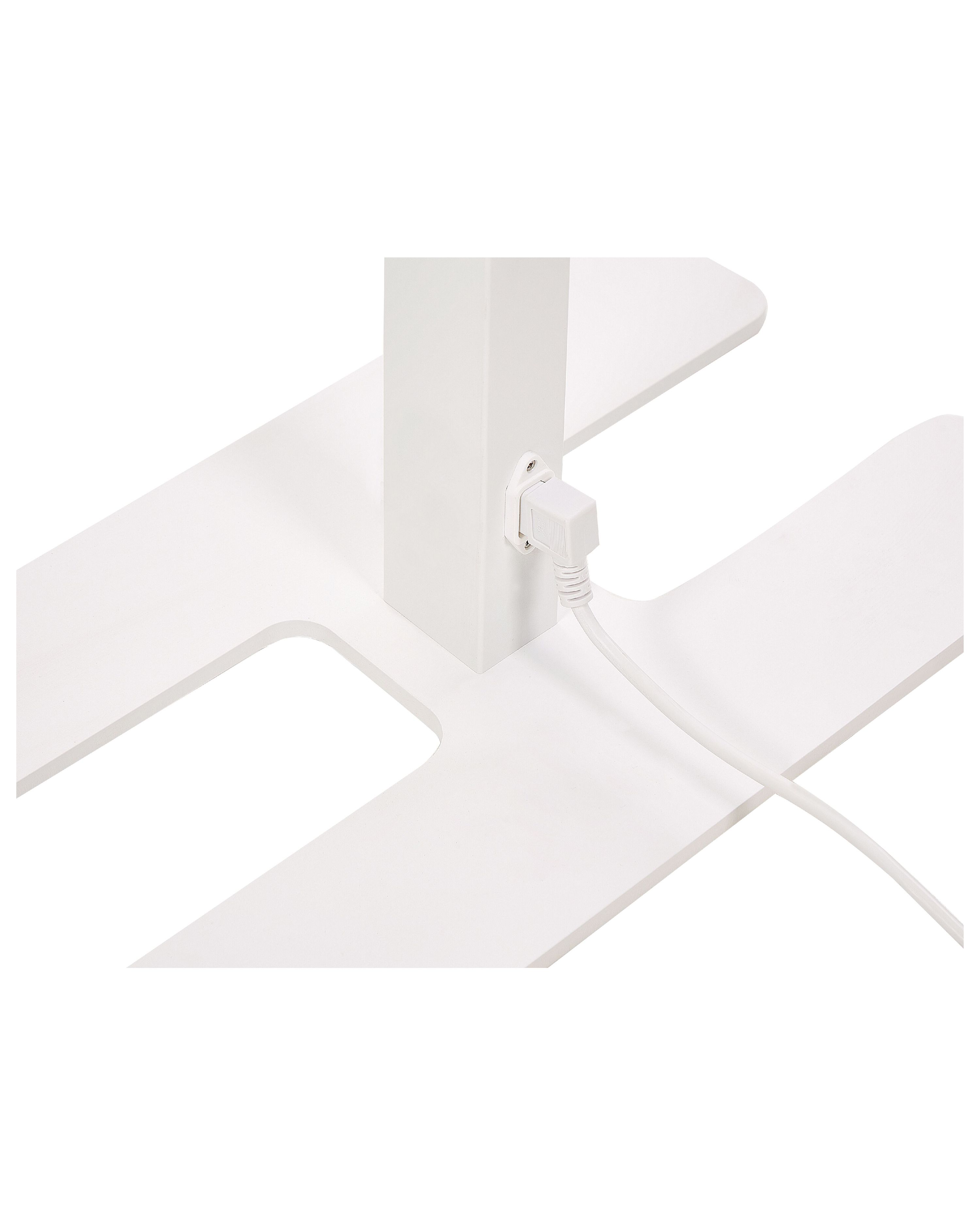 LED Floor Lamp SCULPTOR with Motion Sensor Metal White | Beliani.co.uk