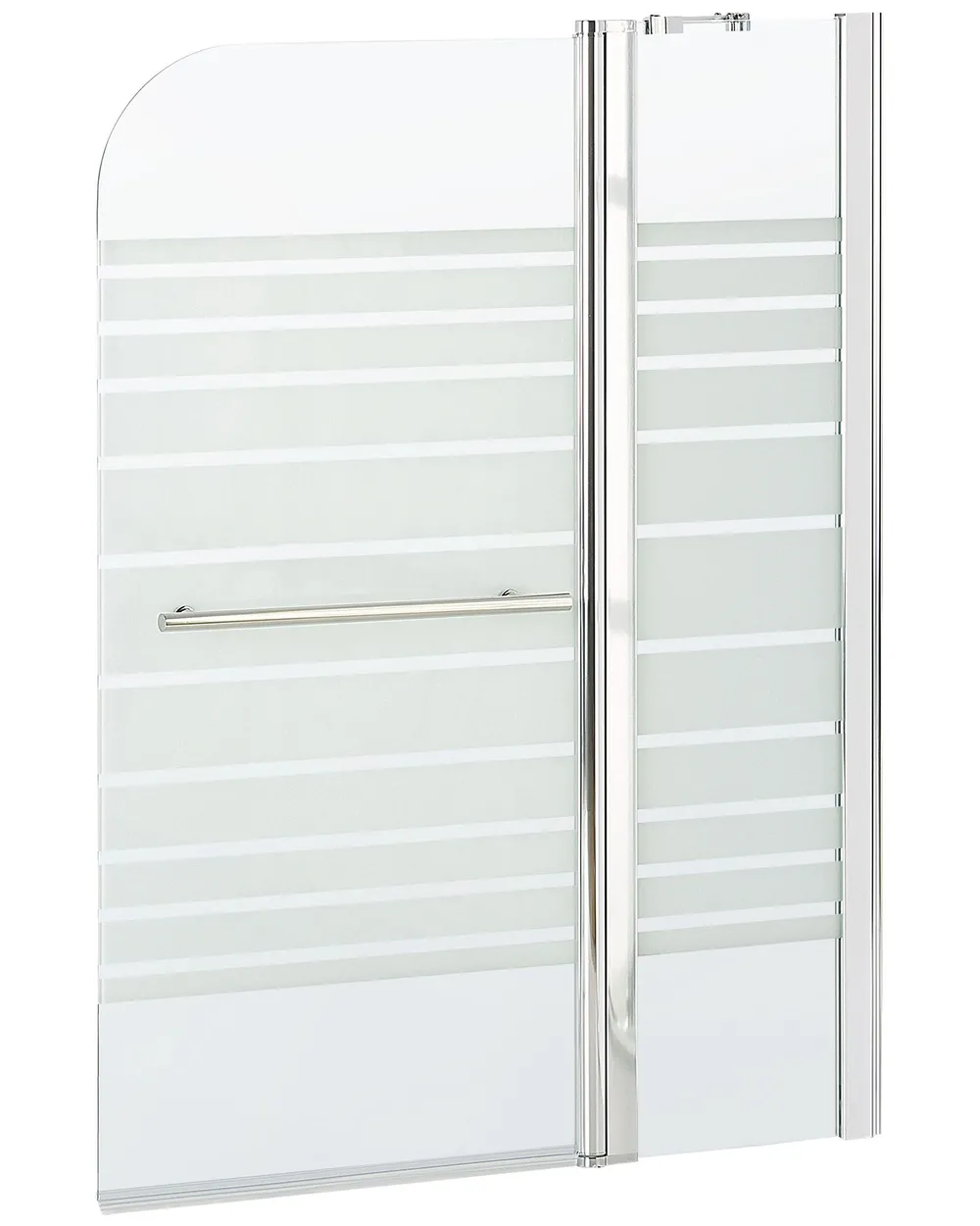 Shower Bath Screen TUAPI II 1400 x 1200 mm Silver | Beliani.co.uk