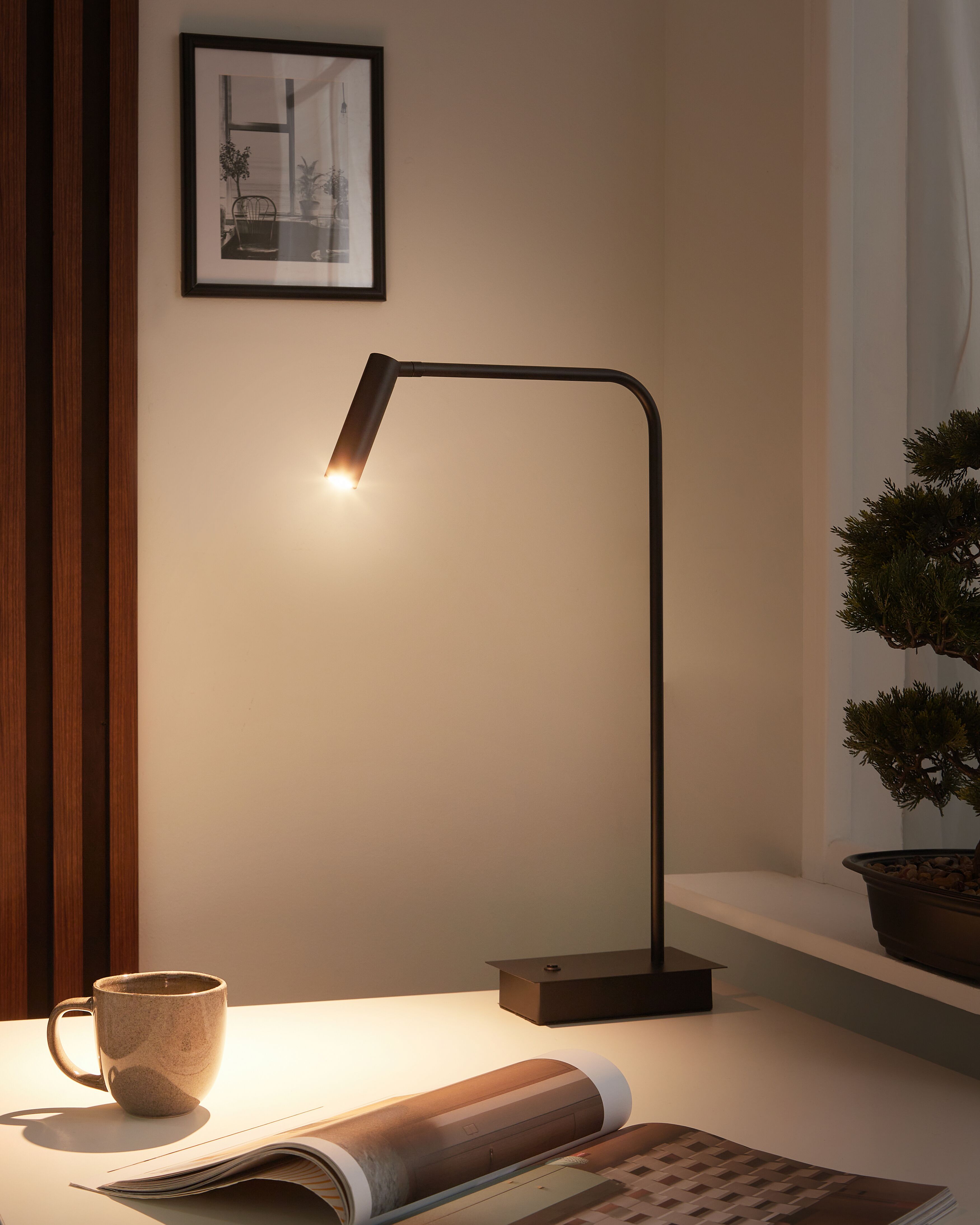 LED Desk Lamp LAWSON Adjustable Metal Black | Beliani.co.uk
