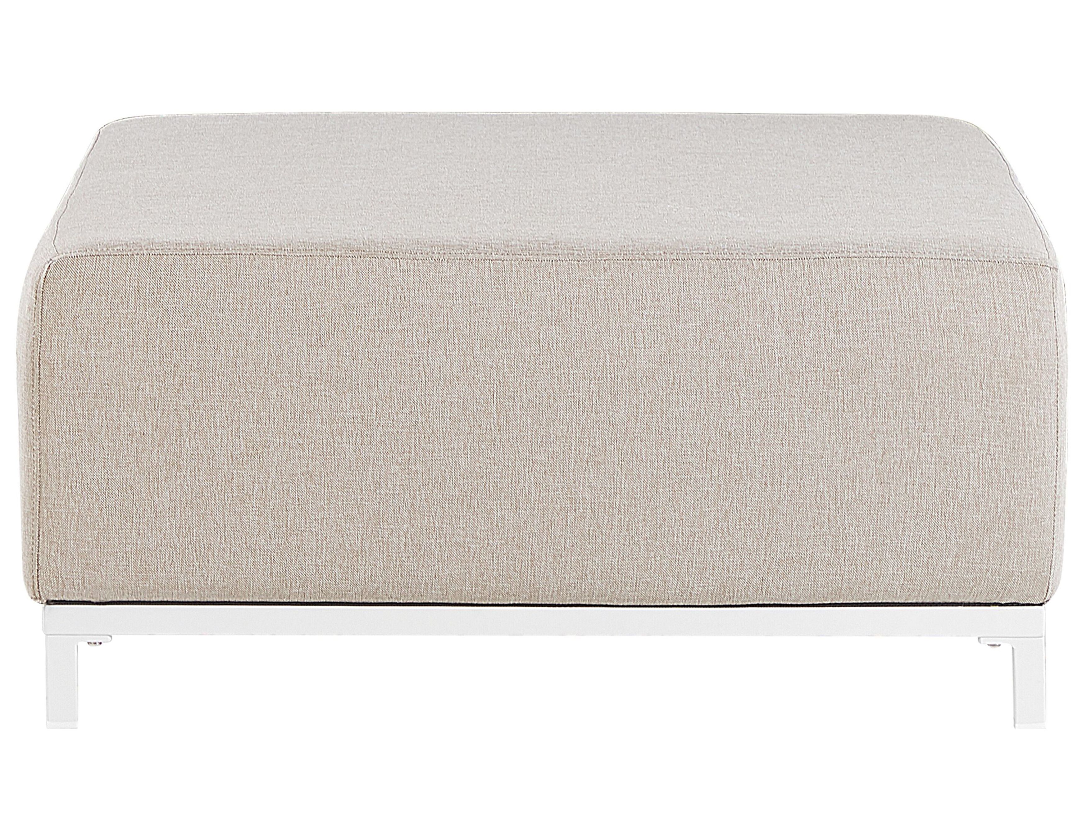 Lounge Set Polsterbezug beige / weißes Gestell 5-Sitzer ROVIGO | Beliani.de