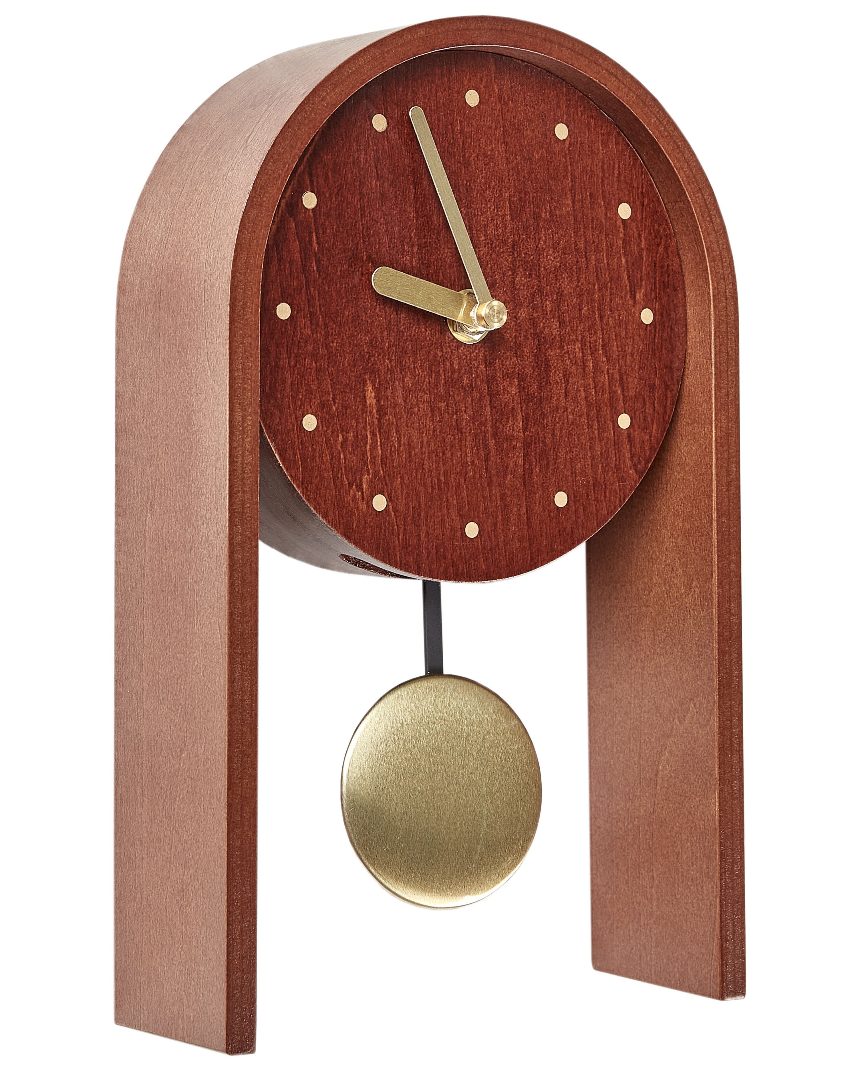 Table Clock Dark Wood FERDEN | Beliani.co.uk