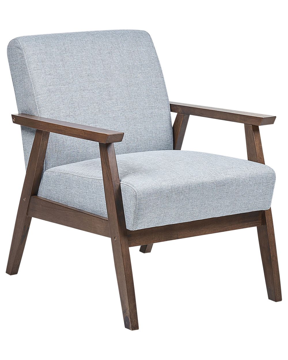 Wingback Chair ABSON Fabric Grey | Beliani.co.uk