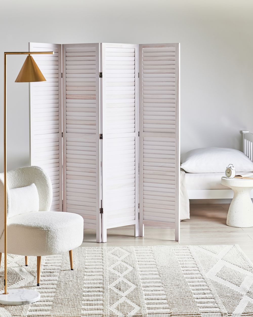 Biombo com 4 painéis RIDANNA Castanho escuro 163 cm 170 cm | Beliani.pt