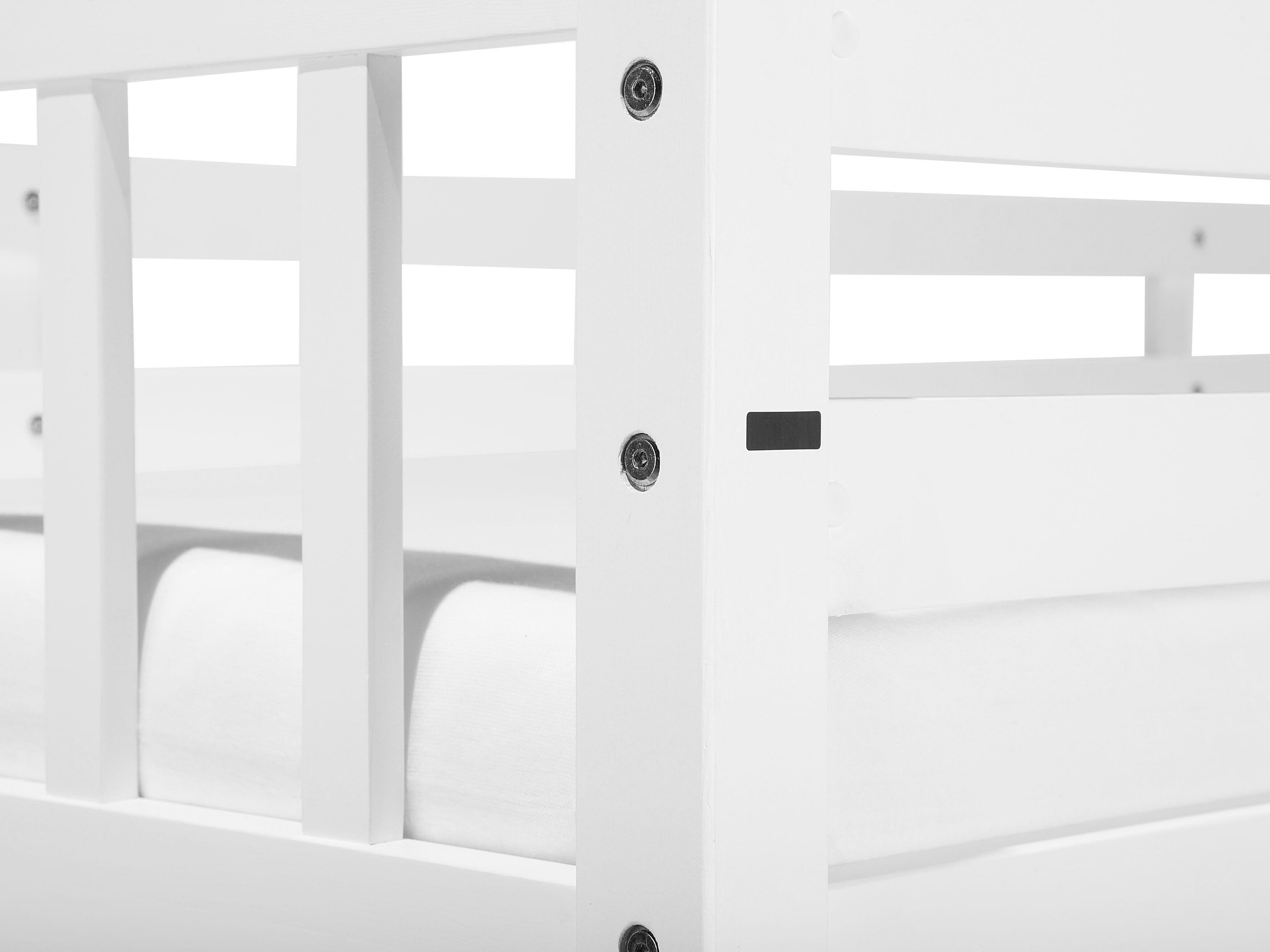 Wooden EU Single Size Bunk Bed White REVIN | Beliani.co.uk