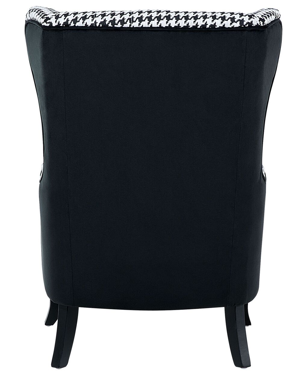 Black wingback armchair store