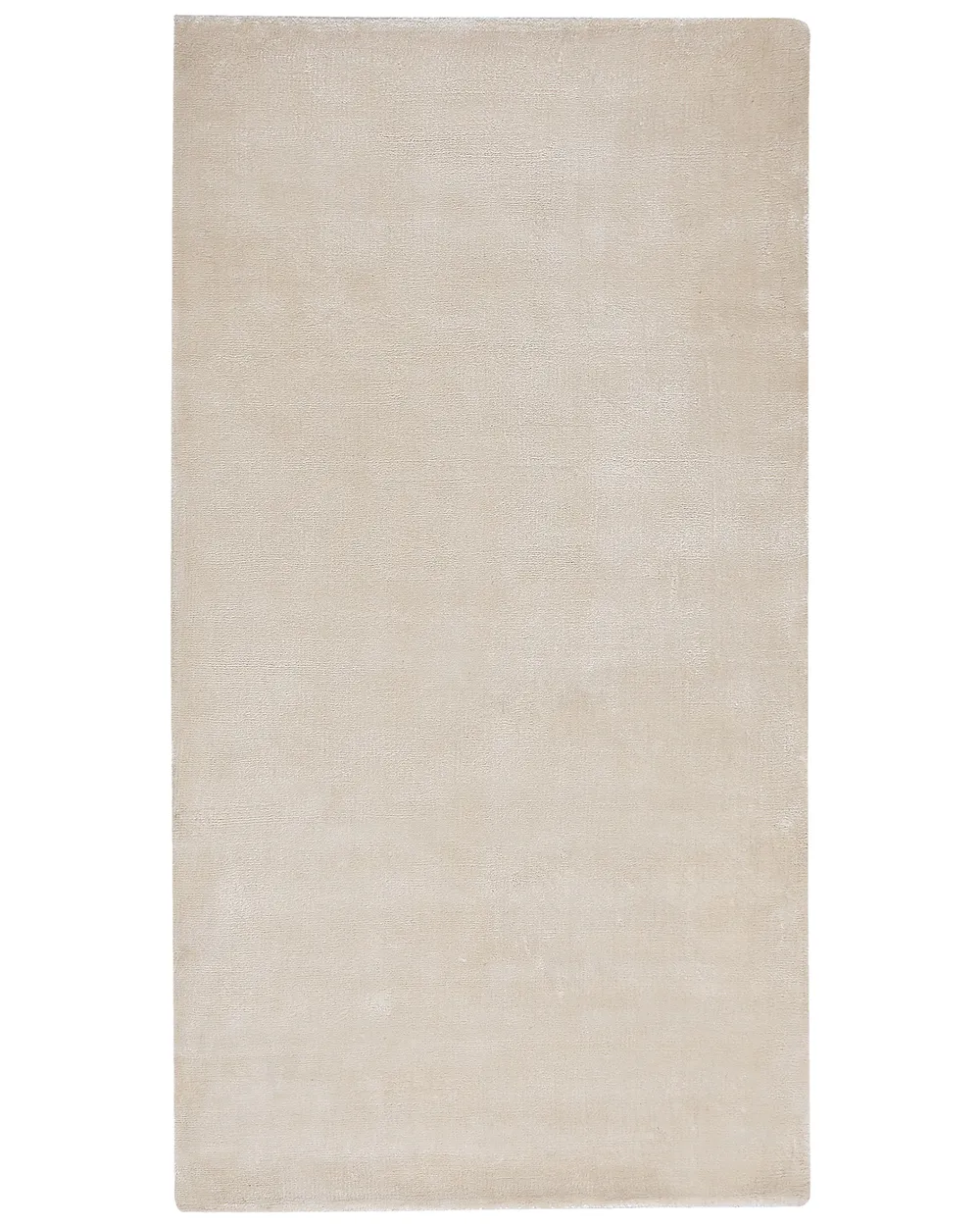Gulvtæppe GORANO Lys Beige 160 x 160 cm Viskose | Beliani.dk