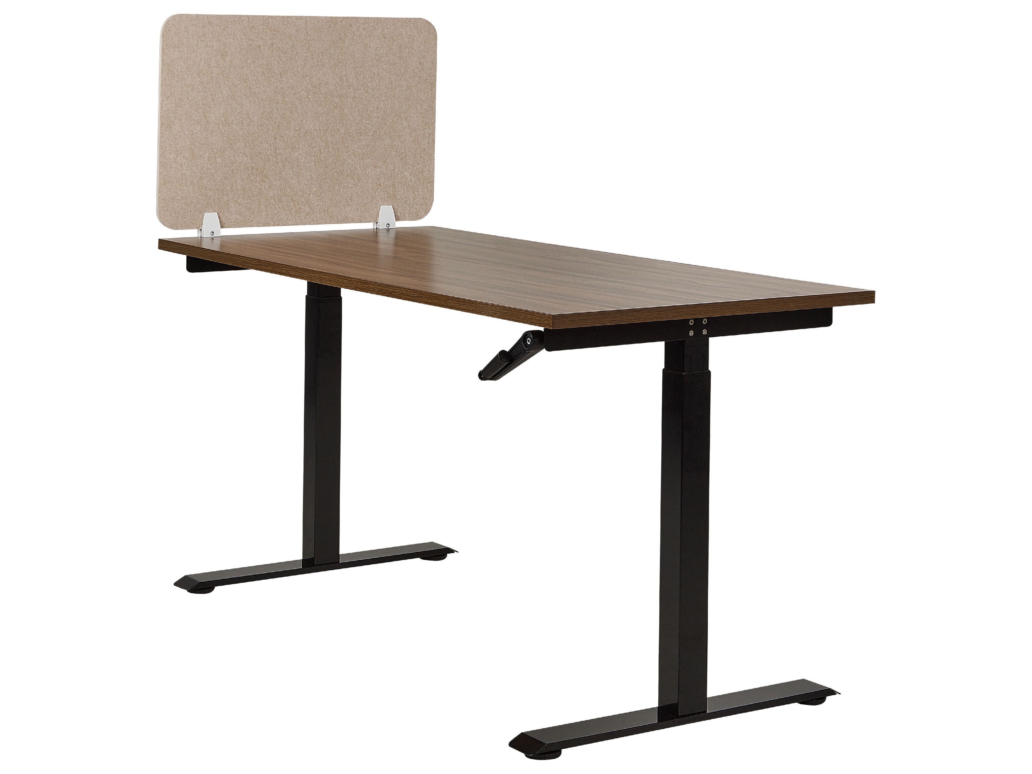 Desk Screen 72 x 50 cm Beige SPLIT | Beliani.co.uk