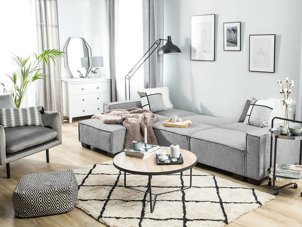light grey right corner sofa