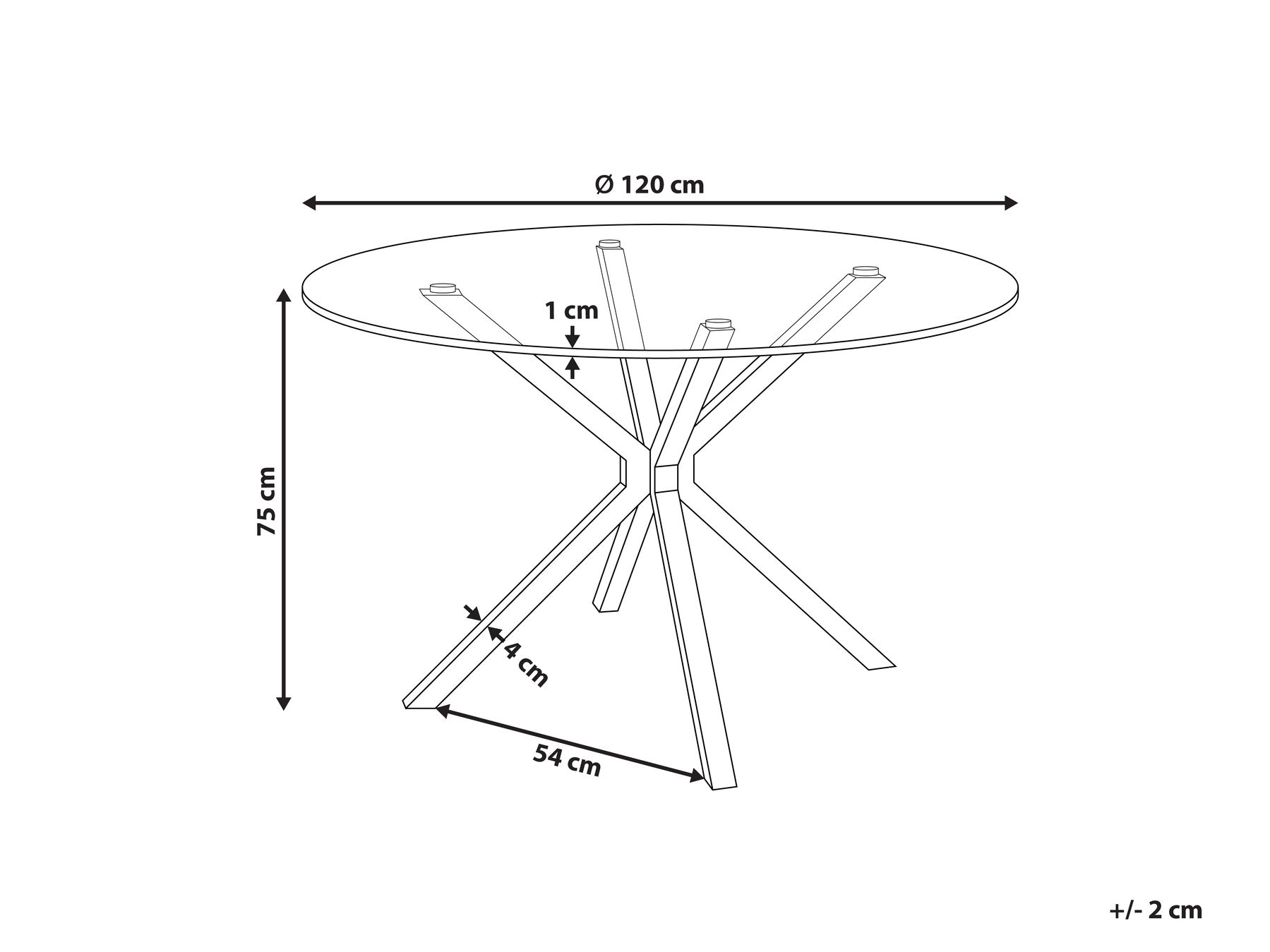 Dining Table MESTON Black 120 cm 120 cm Tempered Glass | Beliani.co.uk
