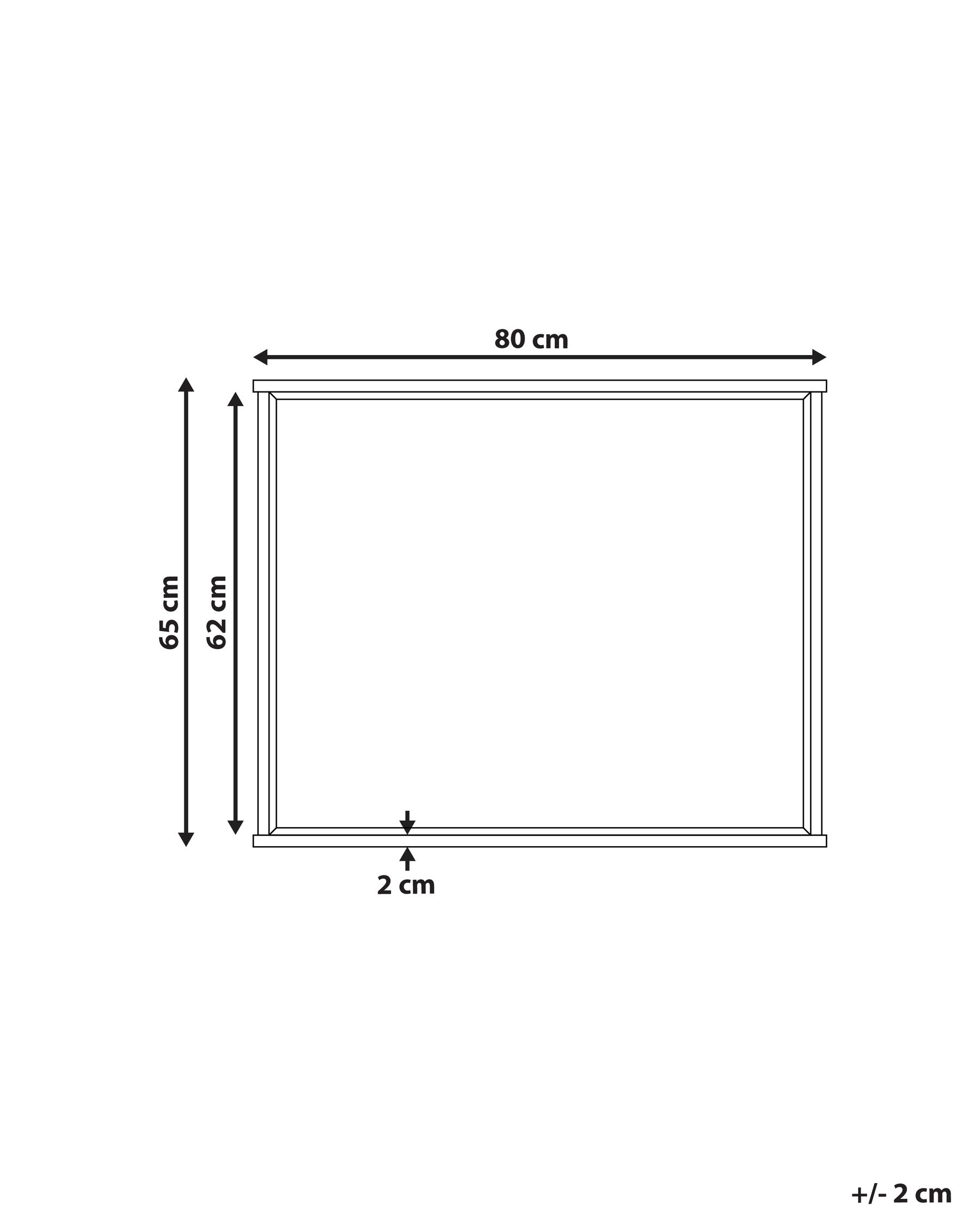 Wall Mirror ROSELL 80 cm 65 cm Light Brown | Beliani.co.uk