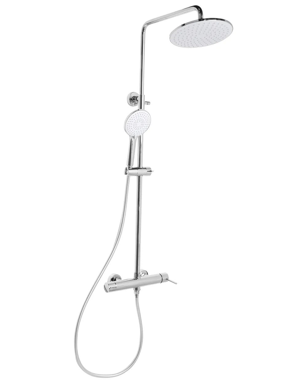 Mixer Shower Set with Rainshower CATAMARCA Silver | Beliani.co.uk