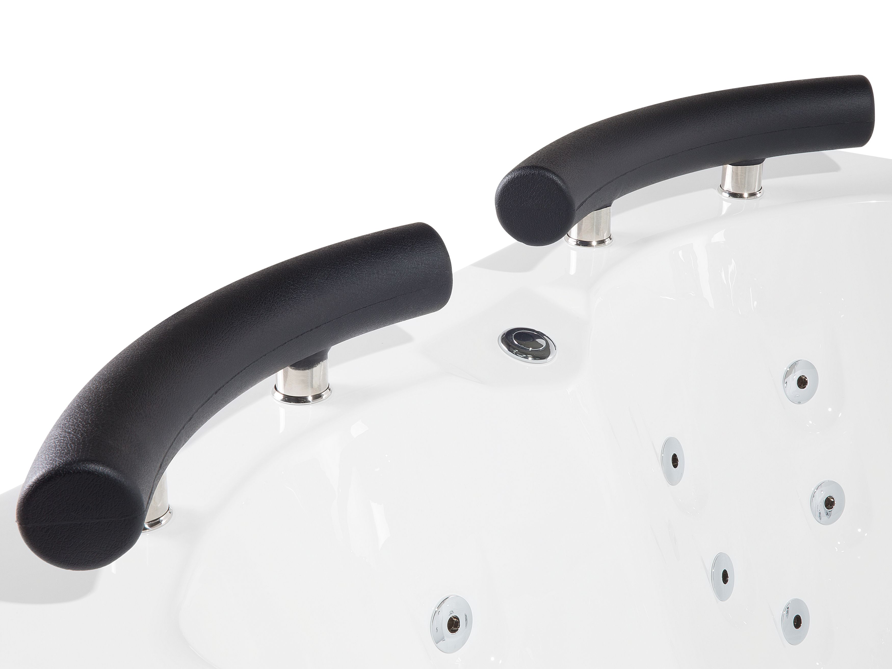 Right Hand Whirlpool Corner Bath with LED 1580 x 1130 mm White PARADISO ...
