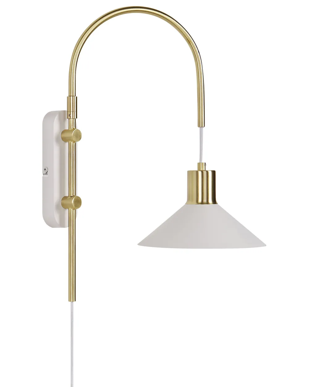 Wandlamp LASOLO Metaal Wit | Beliani.nl