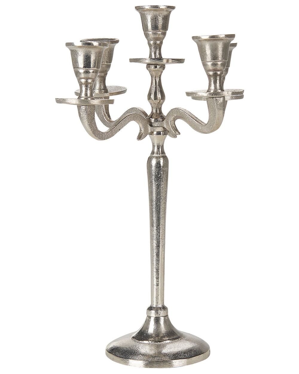 Candelabro BUSAT Metal 24 cm Prateado | Beliani.pt