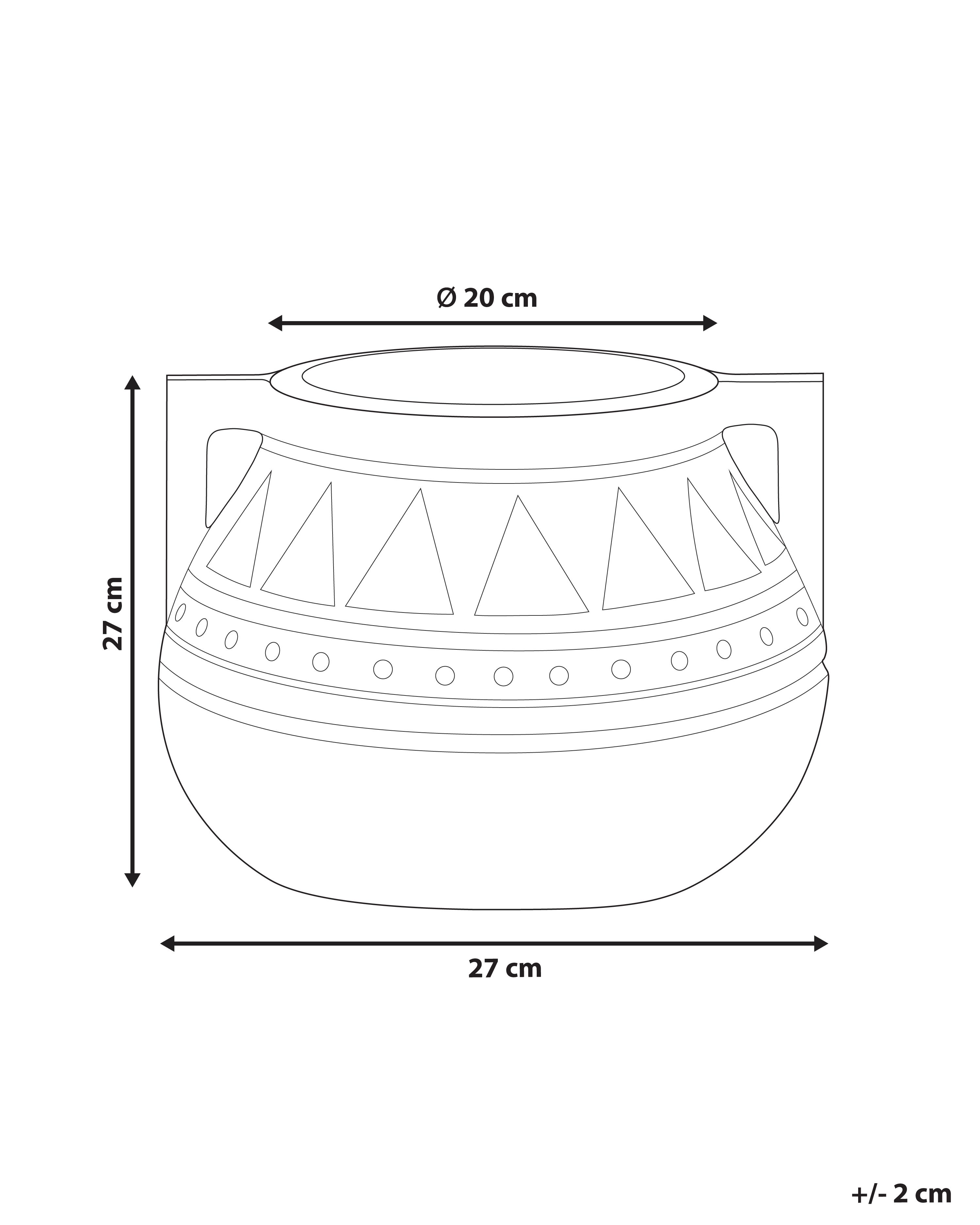 Plant Pot ⌀ 27 cm Brown VARIEGATUM | Beliani.co.uk