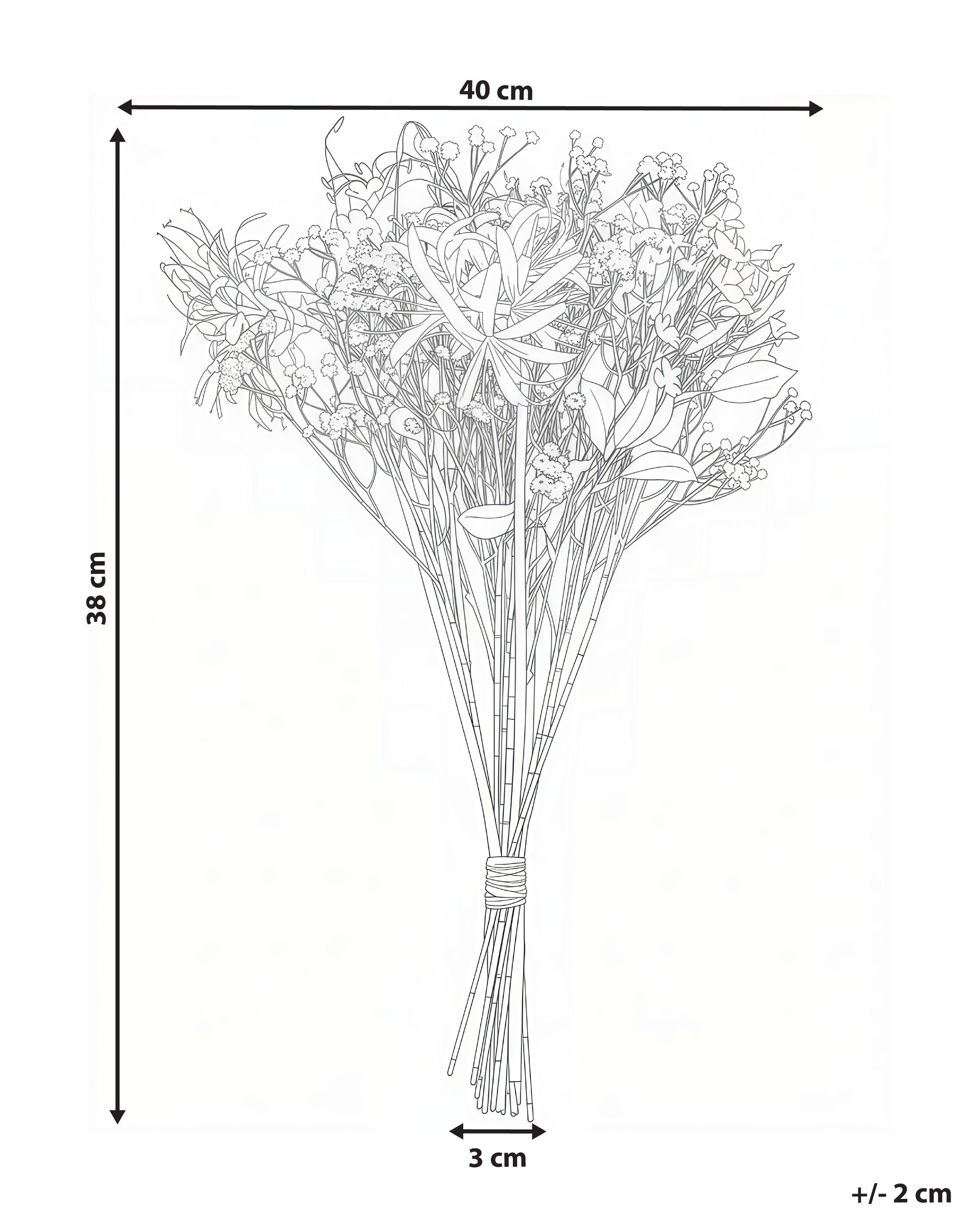 Artificial Flower Bouquet VEIROS 38 cm White | Beliani.nl