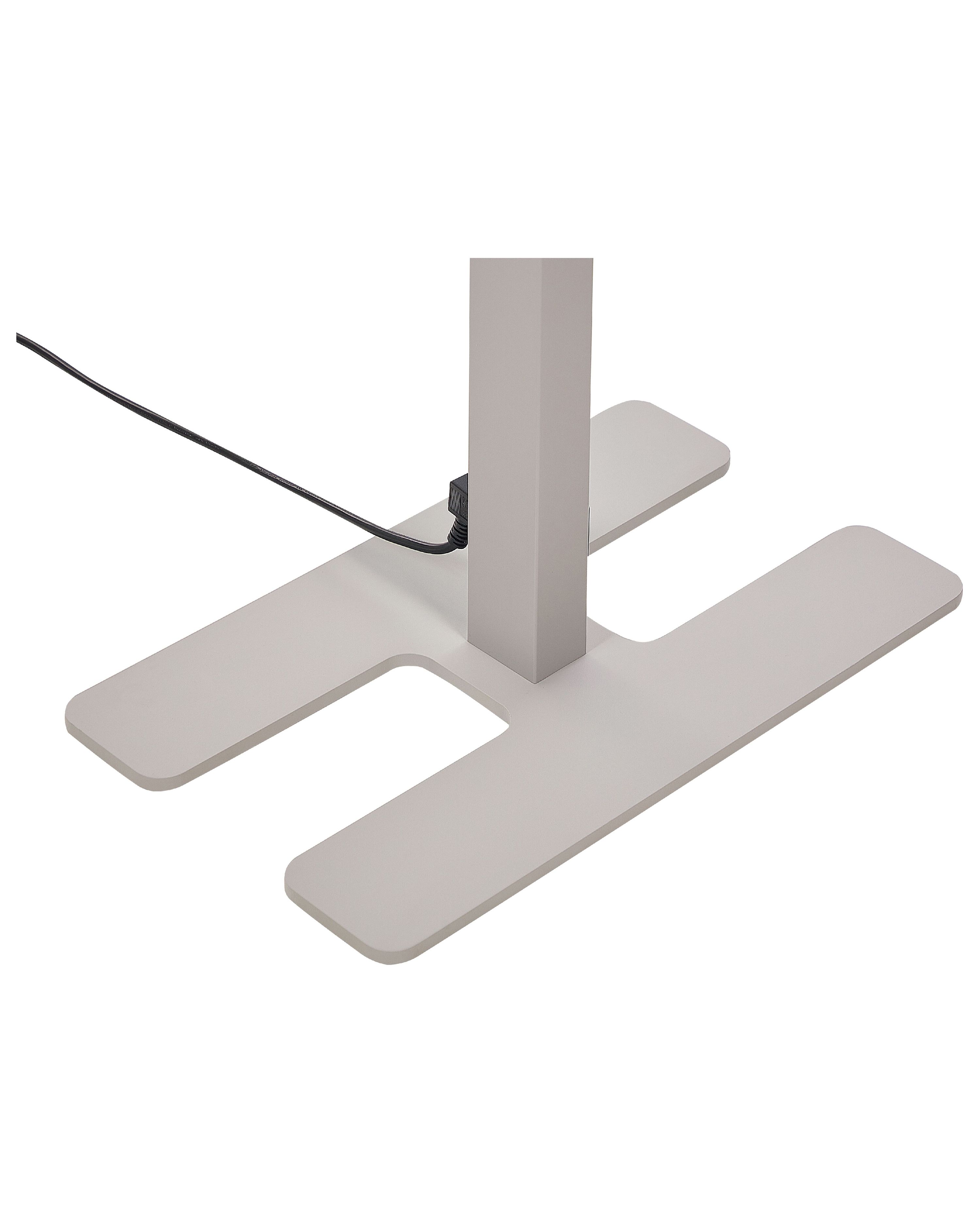 LED Floor Lamp SCULPTOR with Motion Sensor Metal Silver | Beliani.co.uk