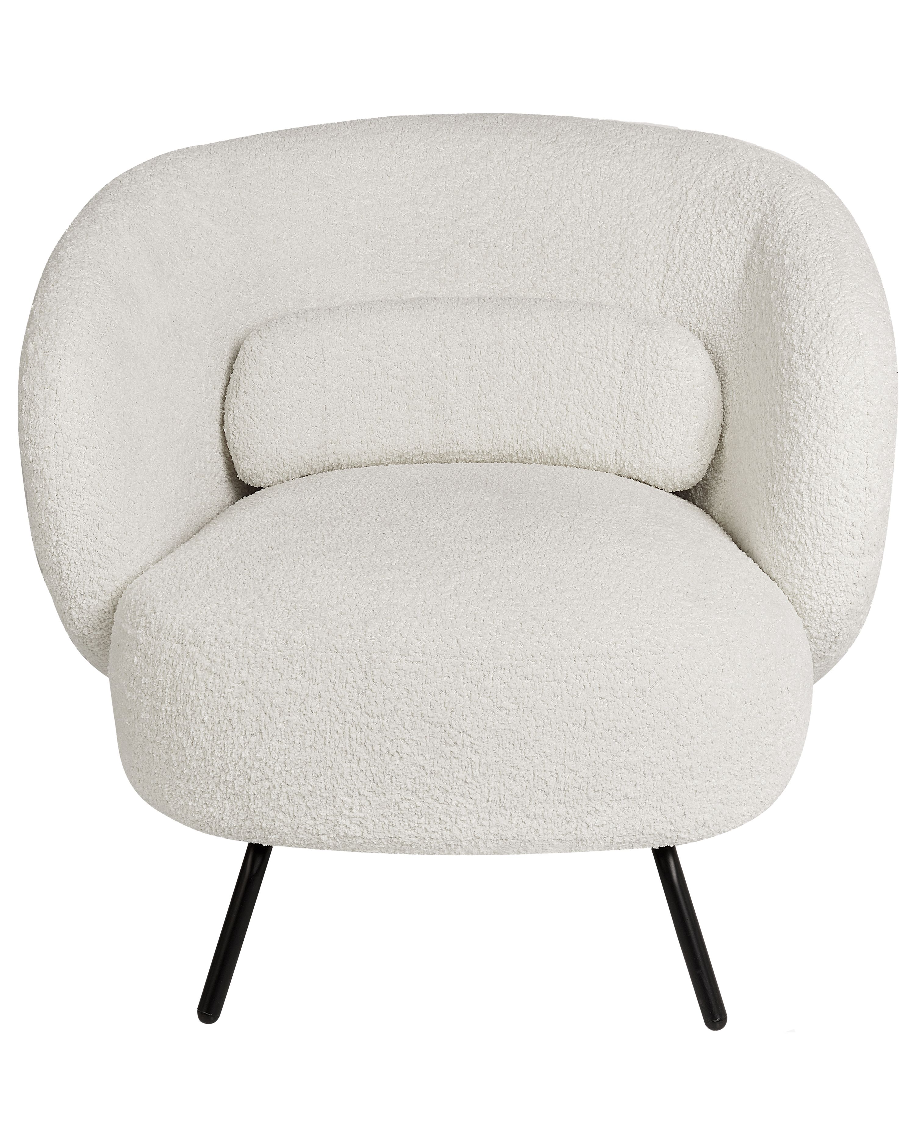 Armchair MAKELA Boucle Off-White | Beliani.co.uk