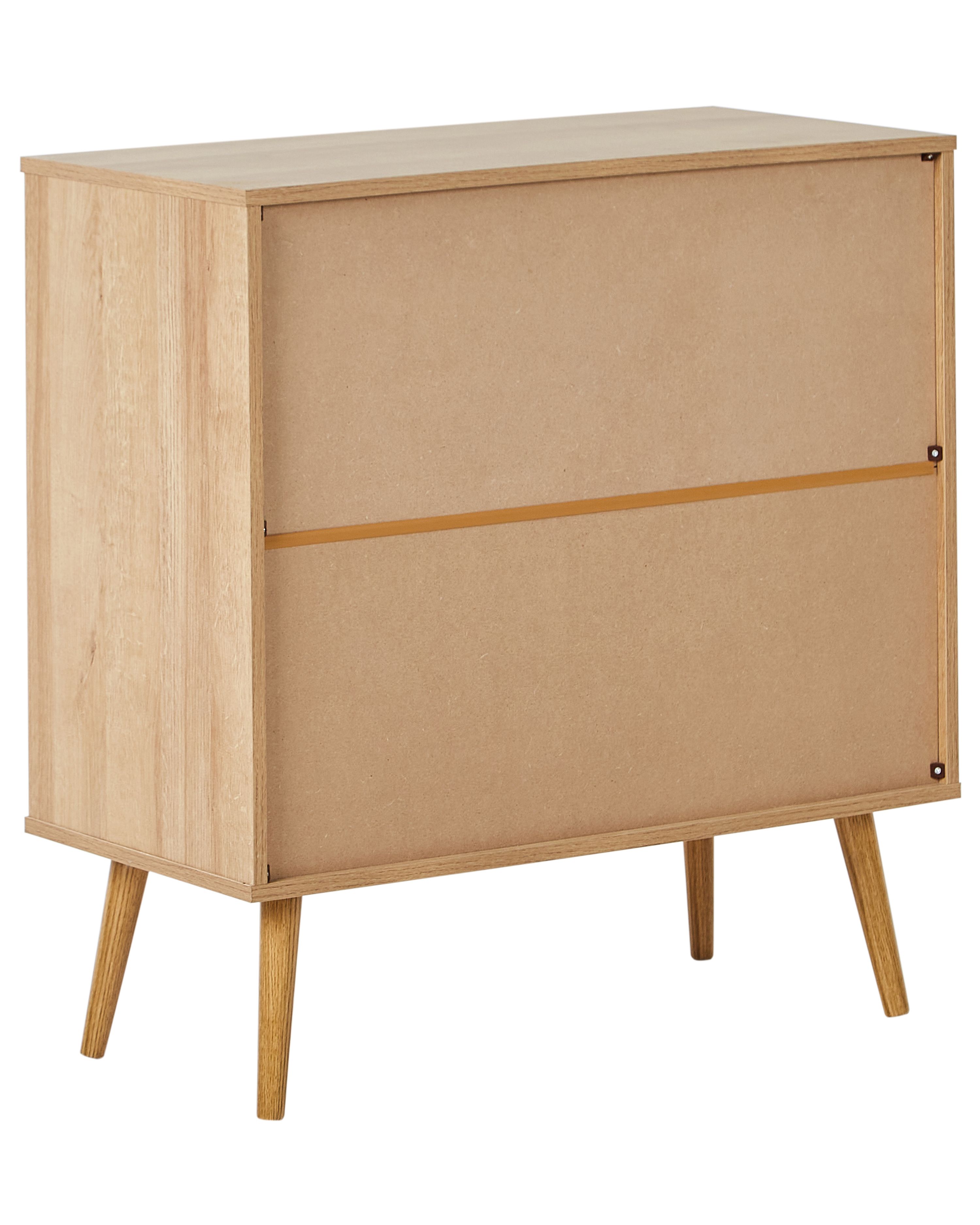 Senkki 2 ovea 2 hyllyä vaalea puu ALBANY | Beliani.fi