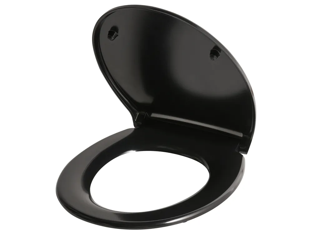 Toiletbræt PAPURI Soft close Duroplast Sort | Beliani.dk