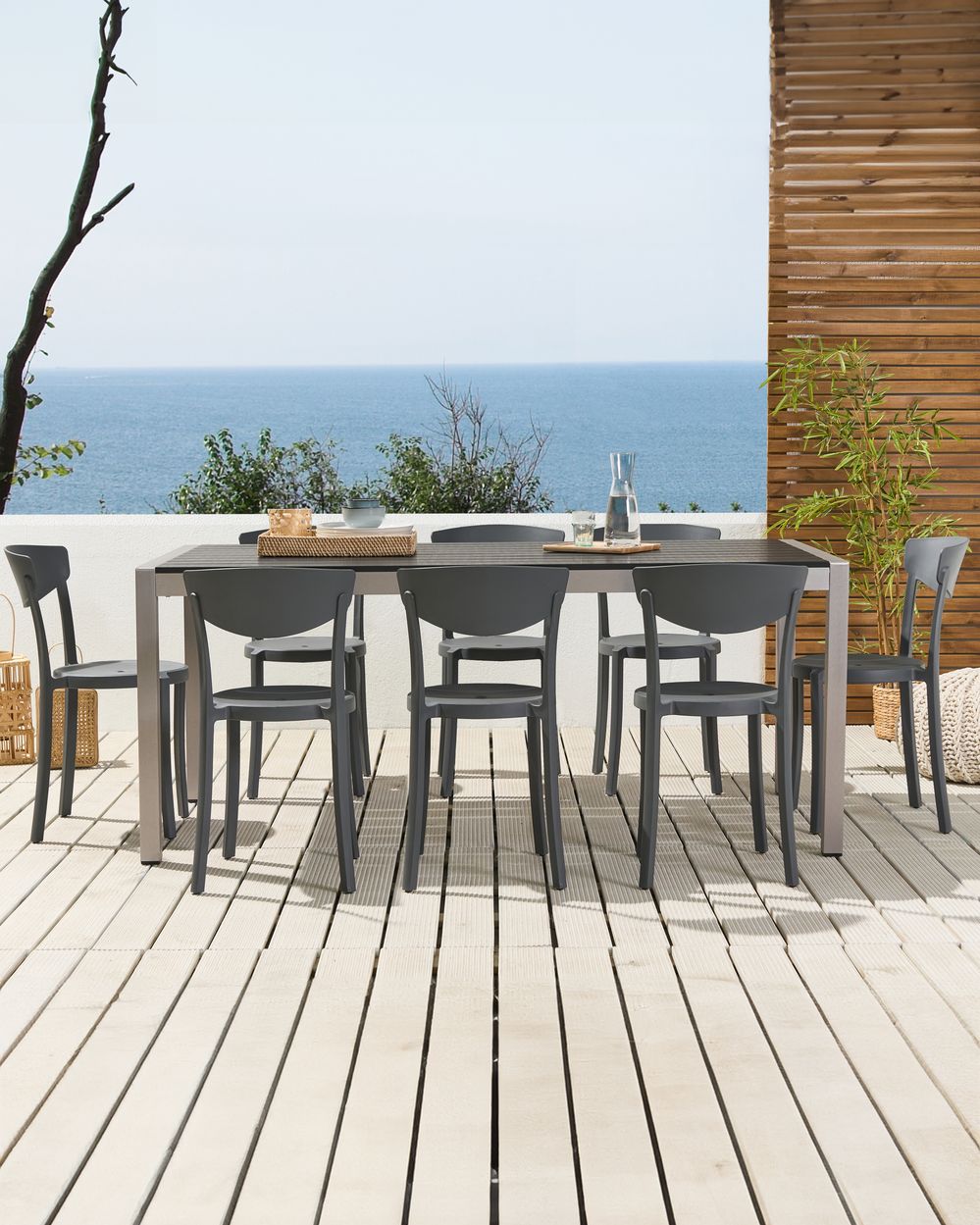 Conjunto de 2 sillas de comedor SANILAC Terciopelo Gris oscuro | Beliani.es